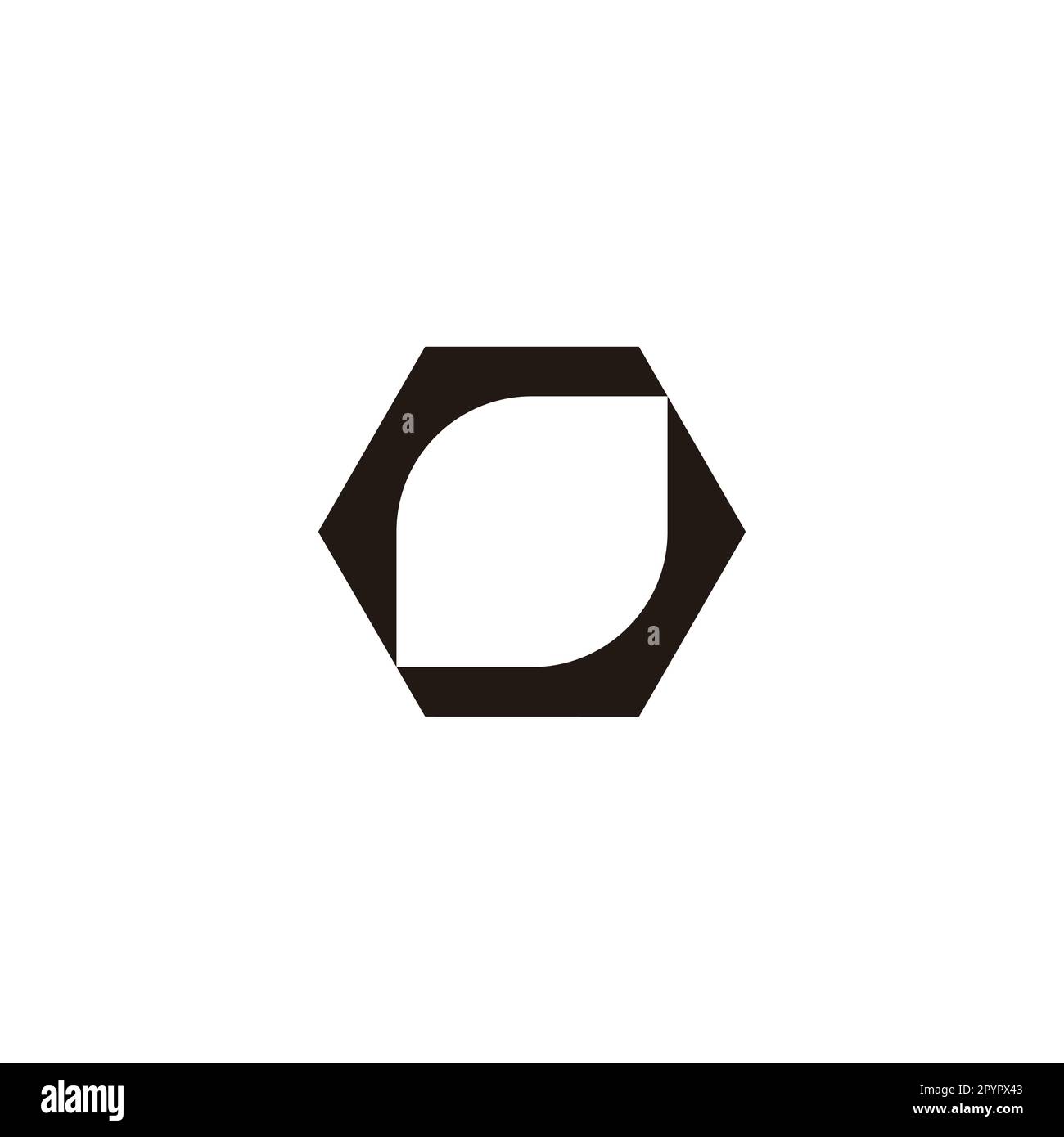 Hexagon Leaf Geometric Symbol Simple Logo Vector Stock Vector Image And Art Alamy 
