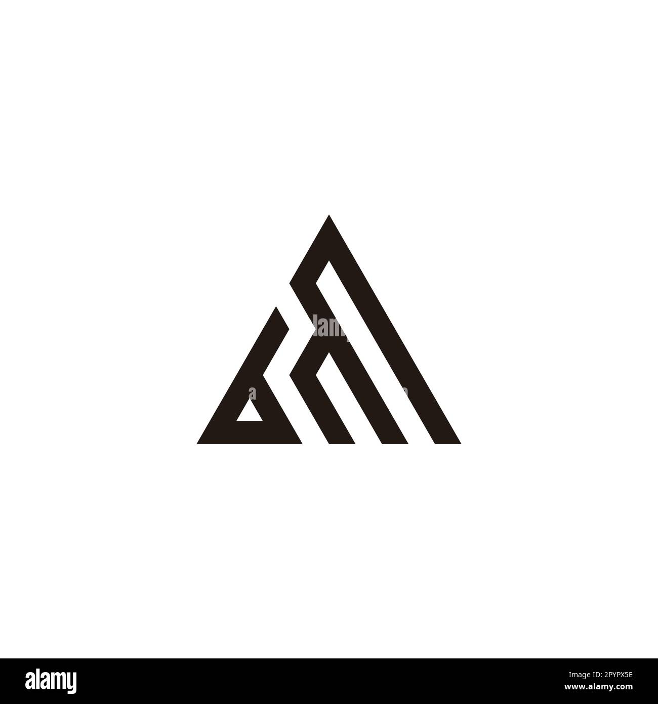 Letter bM triangle, building geometric symbol simple logo vector Stock Vector Image & Art - Alamy