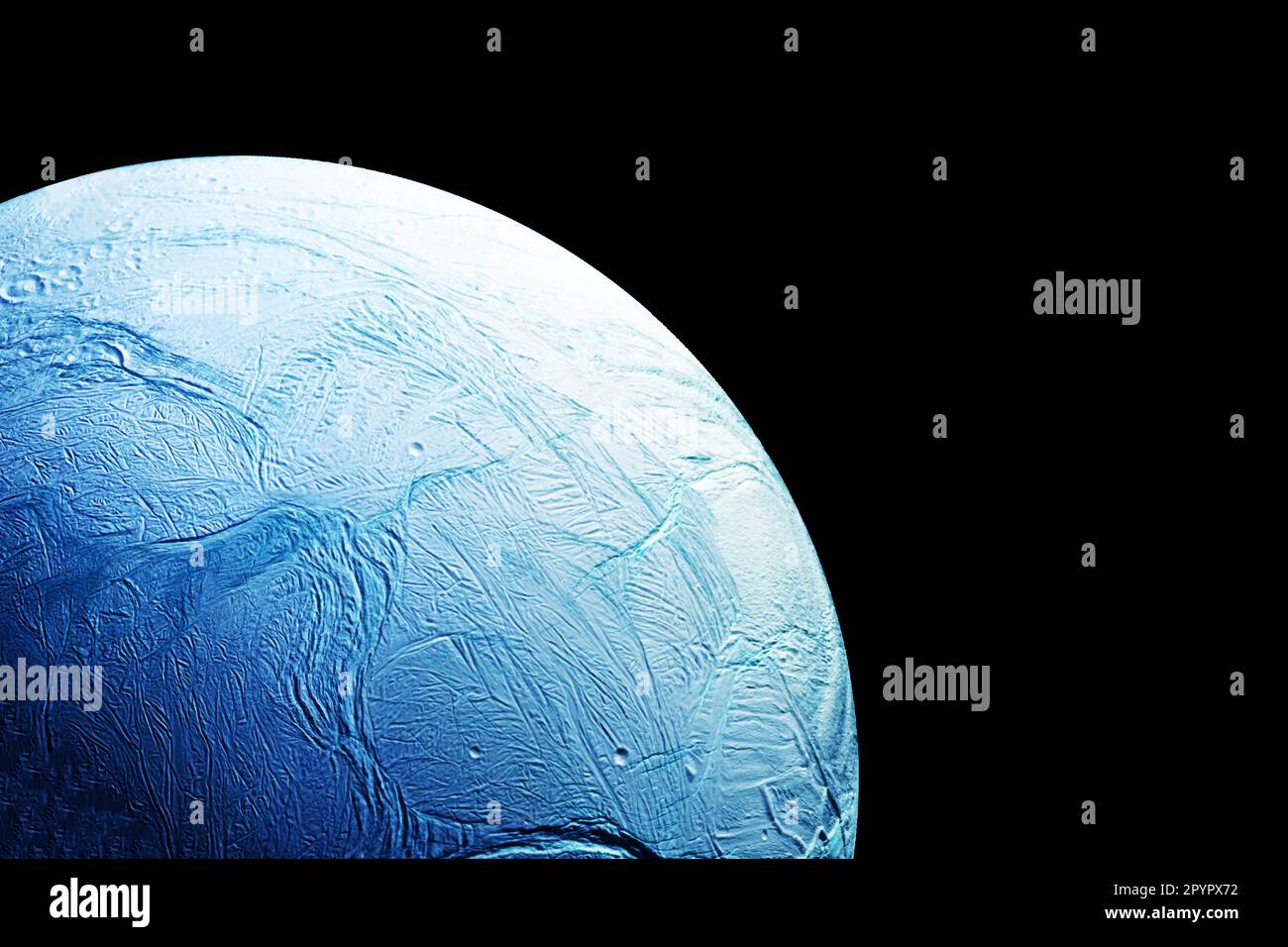 An icy planet in deep space. Elements of this image furnished NASA ...