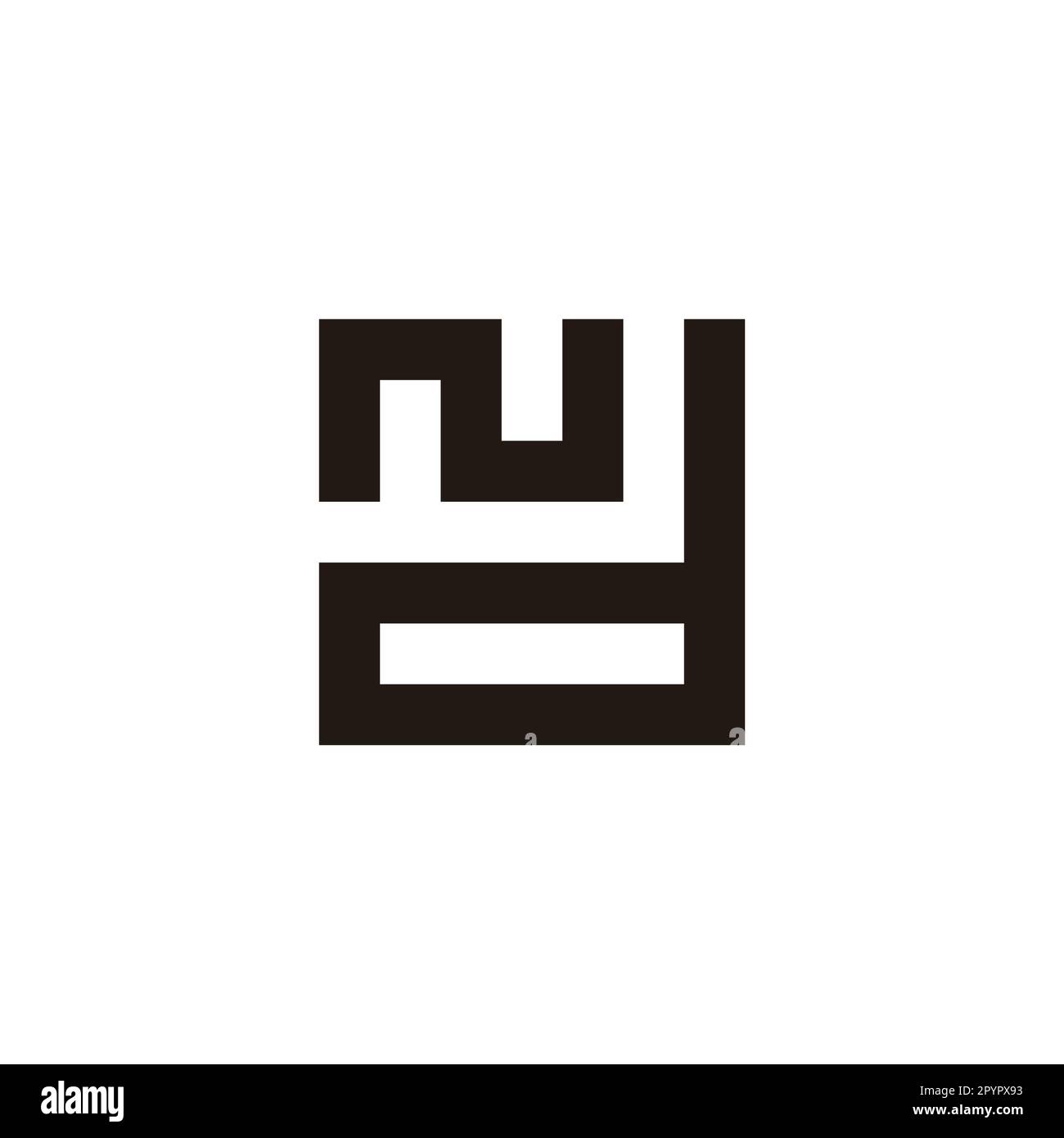 Letter N and d square, stripe geometric symbol simple logo vector Stock Vector Image & Art - Alamy