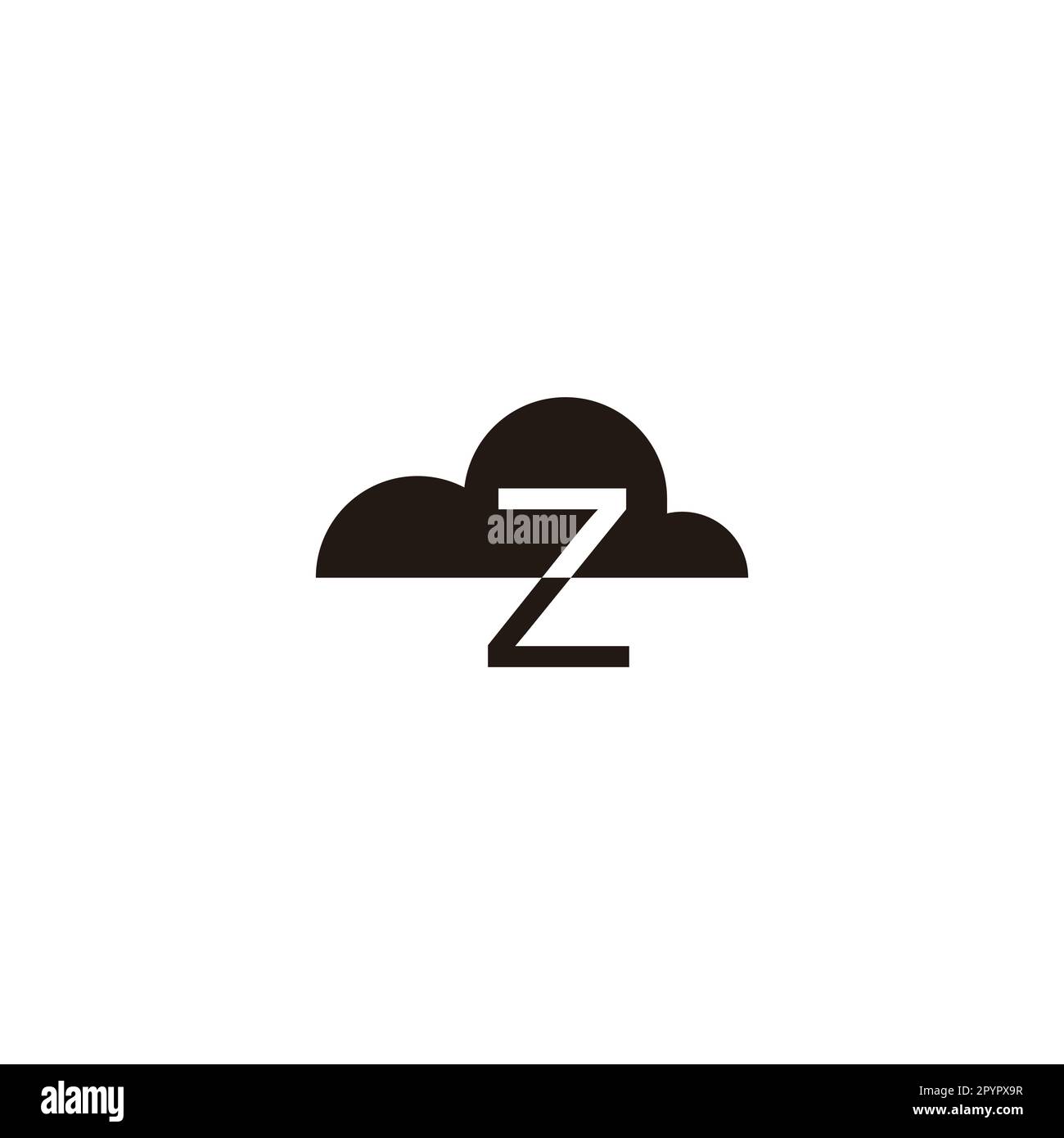 Monogram letter with the cloud hi-res stock photography and images - Alamy