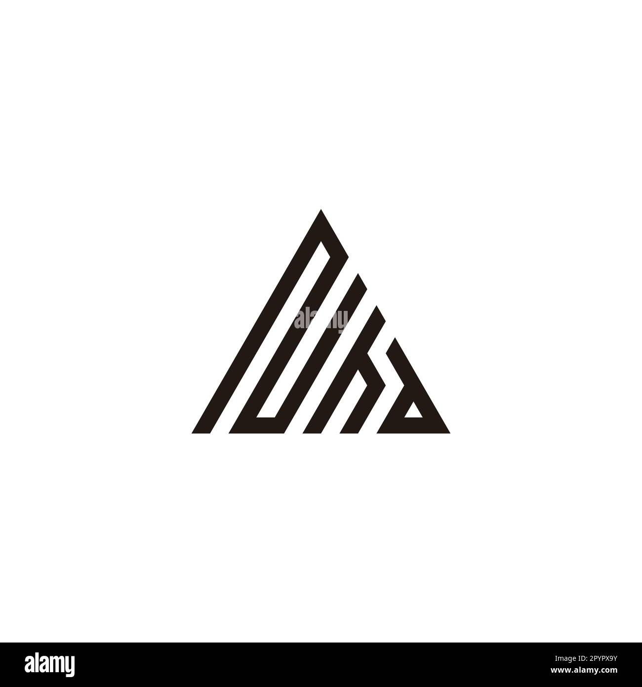 Letter N, h and d triangle, building geometric symbol simple logo vector Stock Vector Image ...