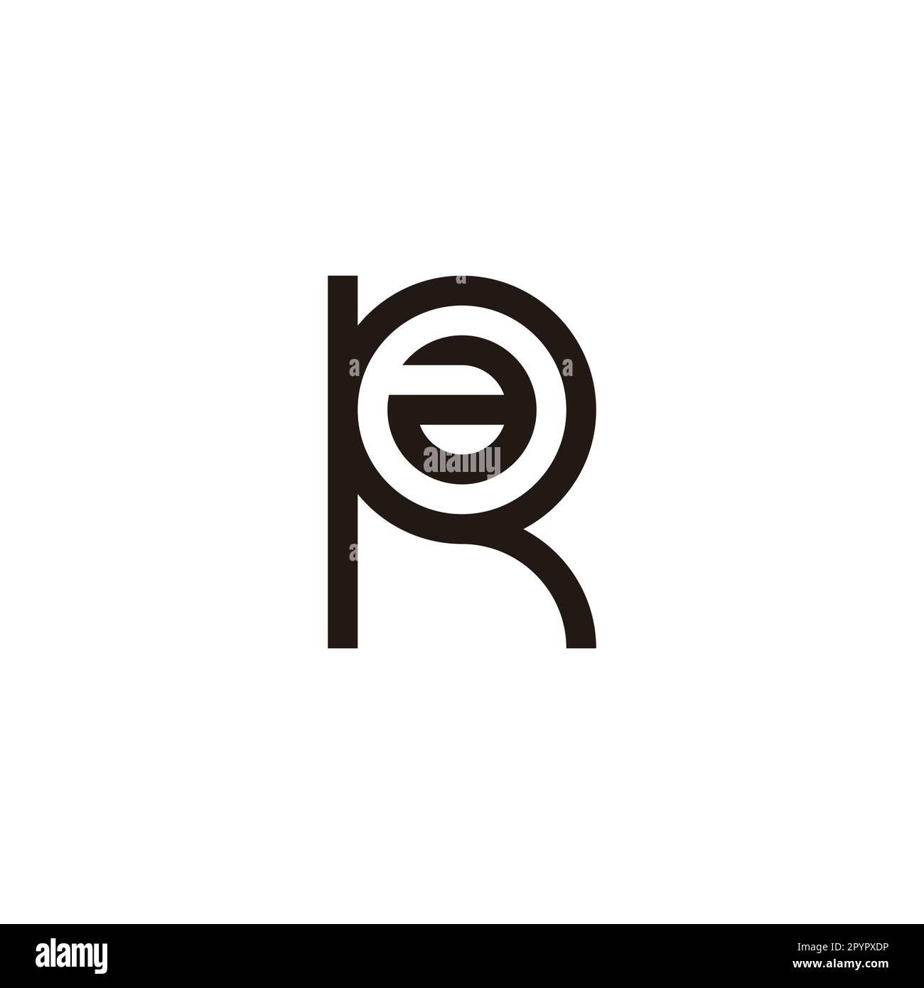 Letter a in R, circle geometric symbol simple logo vector Stock Vector ...