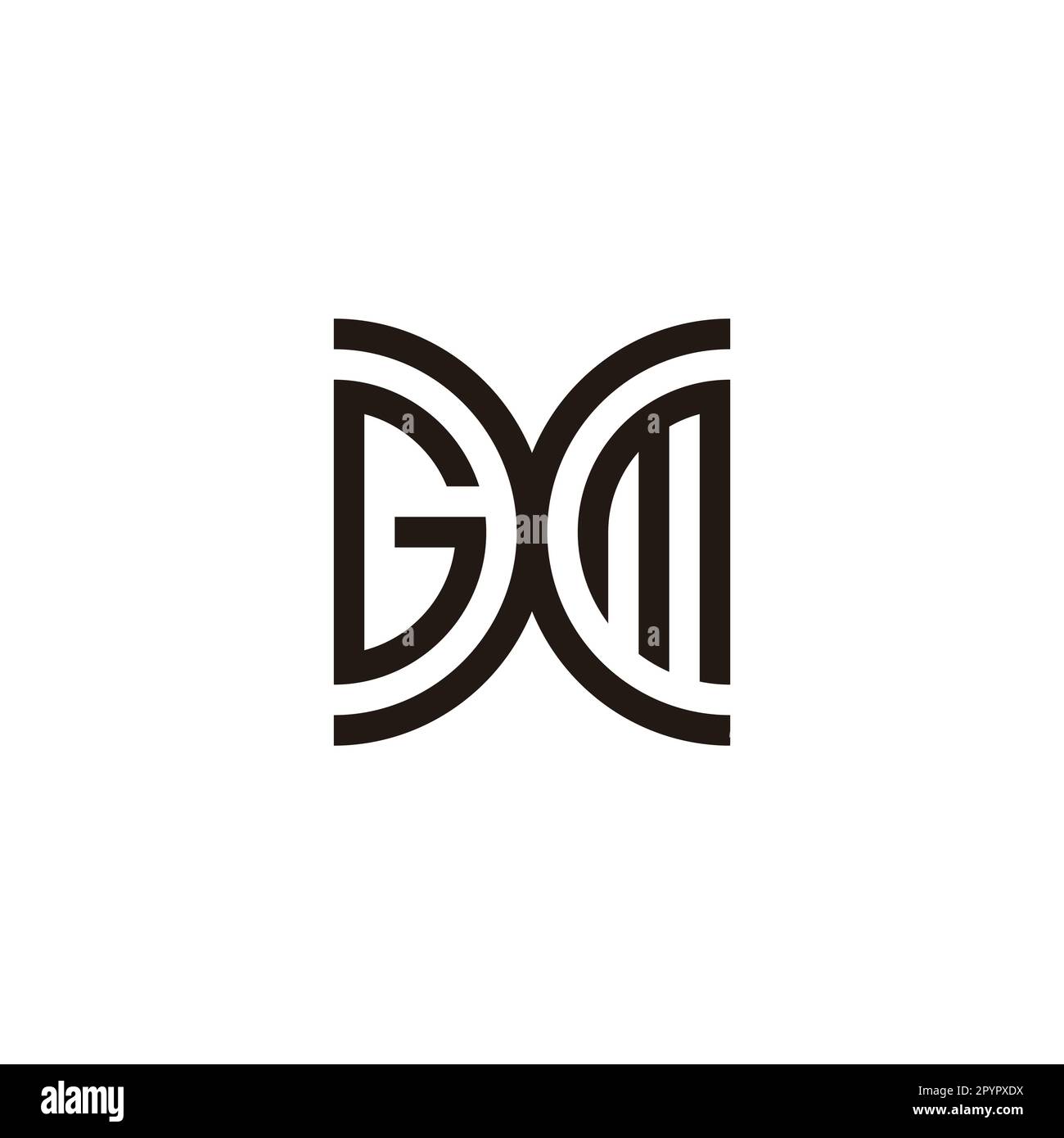 Letter GXM curve geometric symbol simple logo vector Stock Vector Image ...