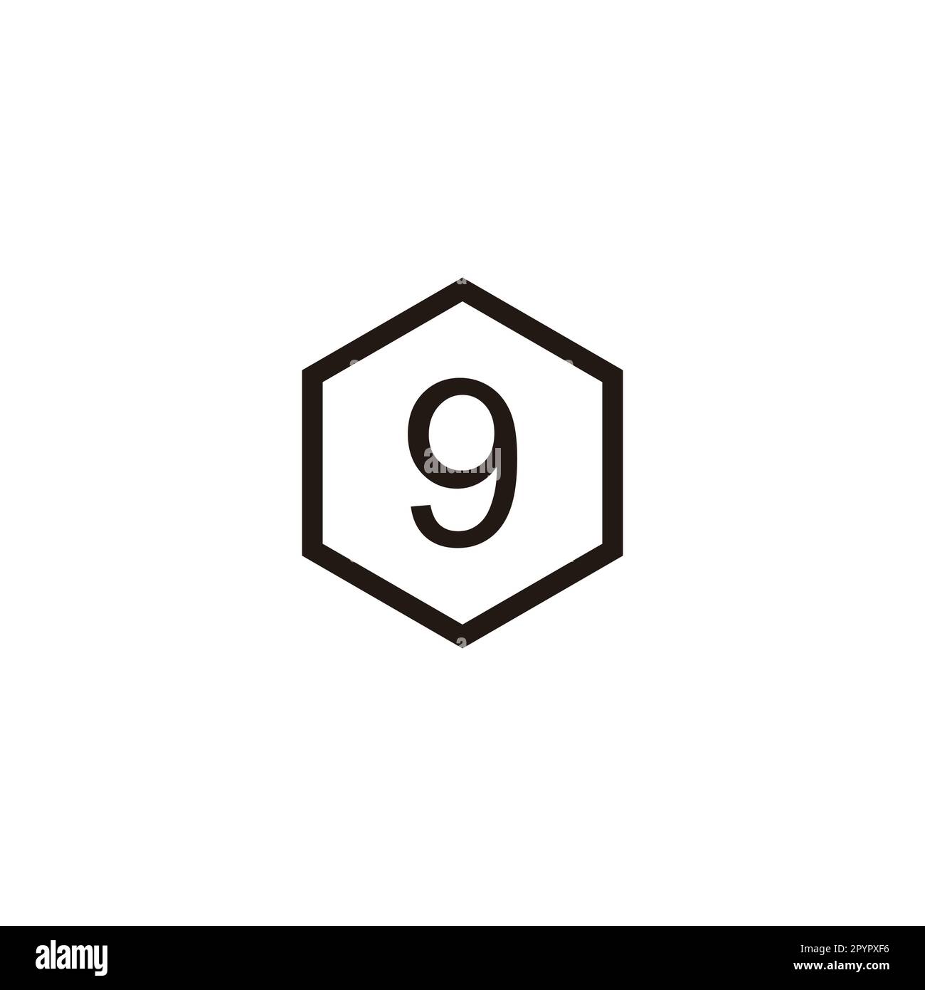 Hexagonal line symbol hi-res stock photography and images - Alamy