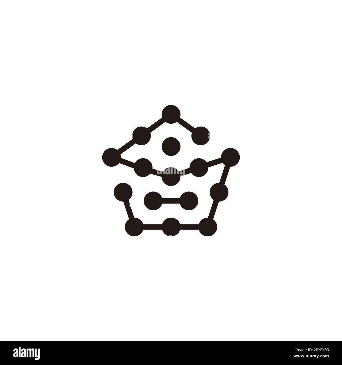 Letter S polygon, molecules geometric symbol simple logo vector Stock ...