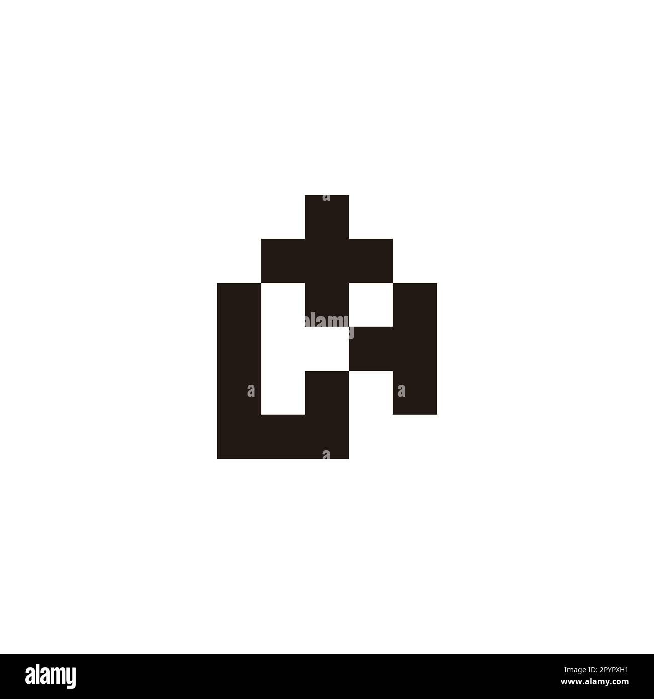 Letter LH plus, square geometric symbol simple logo vector Stock Vector ...