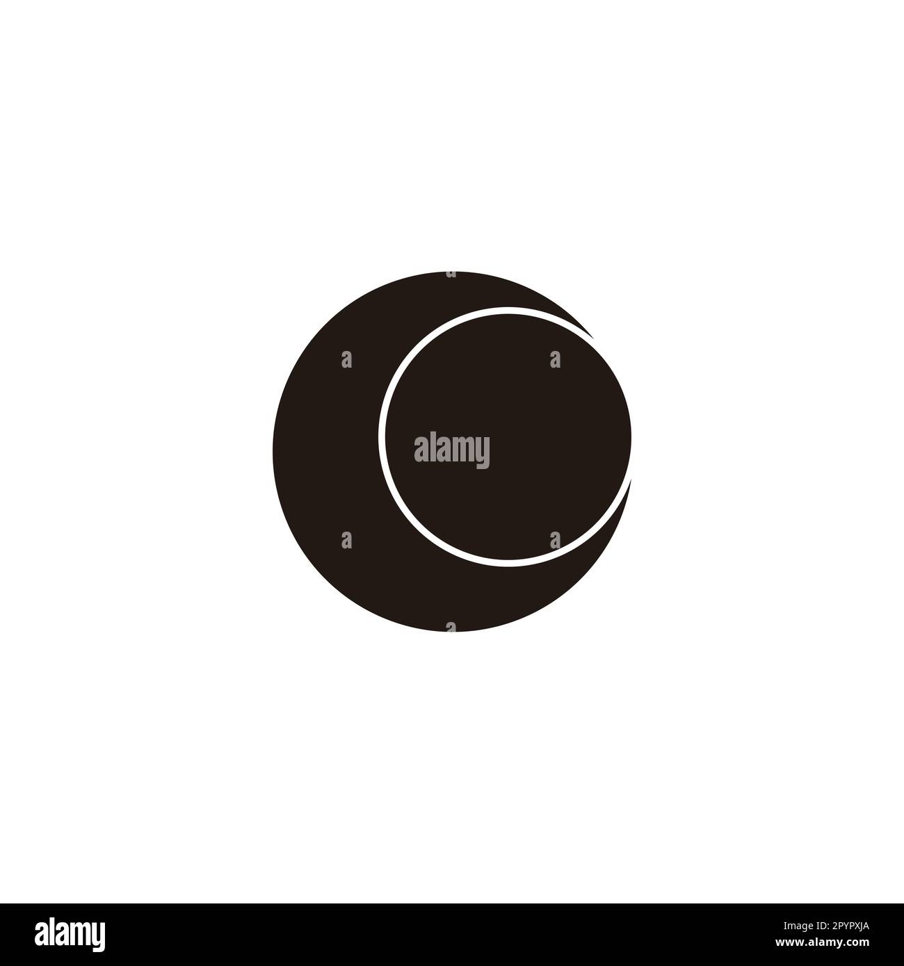 Letter C moon, geometric symbol simple logo vector Stock Vector Image ...