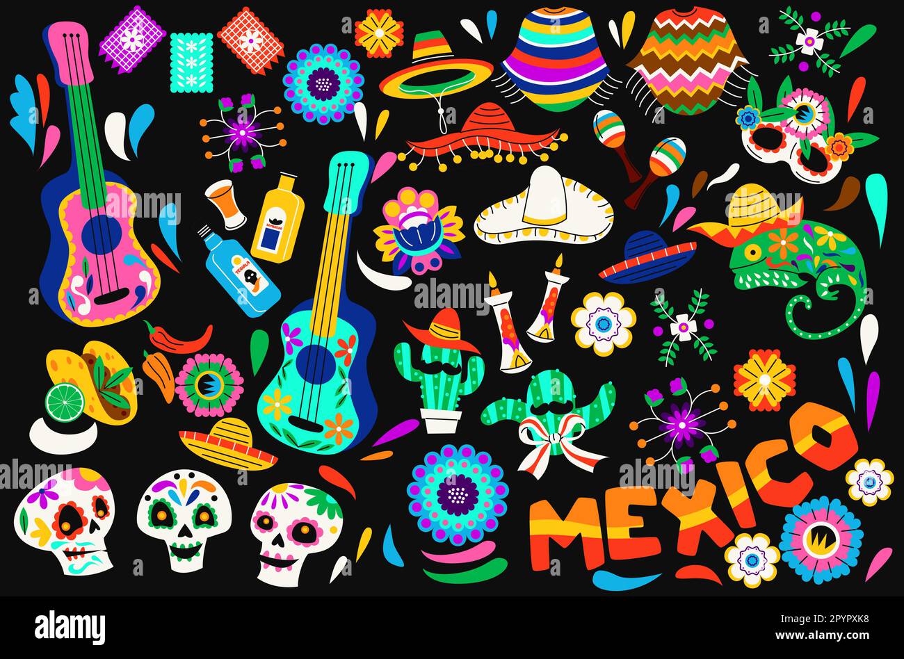 Day of Dead holiday symbols Stock Vector Image & Art - Alamy