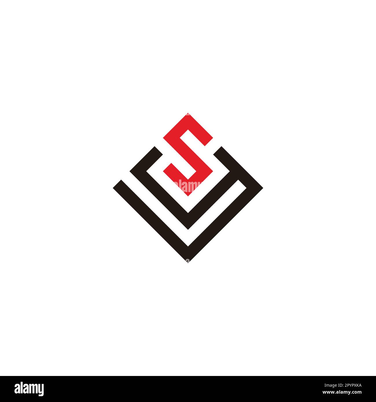 Letter Sy yS S y square, elegant geometric symbol simple logo vector ...