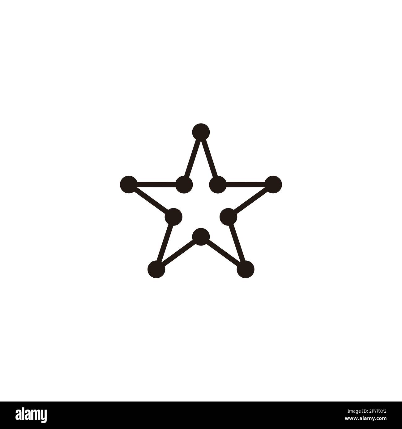 Star, molecules geometric symbol simple logo vector Stock Vector Image ...