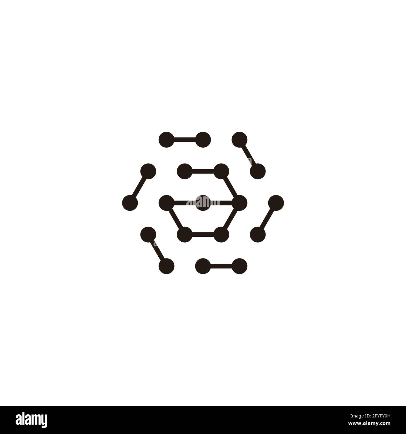 Letter a hexagon, molecules rounded geometric symbol simple logo vector Stock Vector Image & Art ...