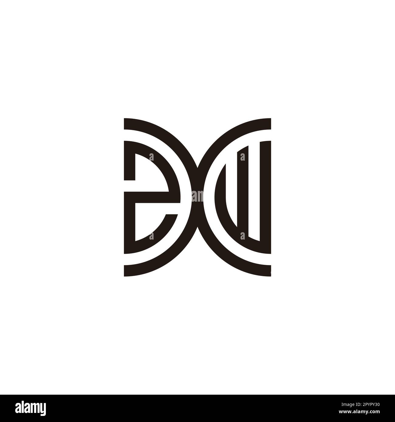 Number 2 letter X w curve geometric symbol simple logo vector Stock Vector Image & Art - Alamy