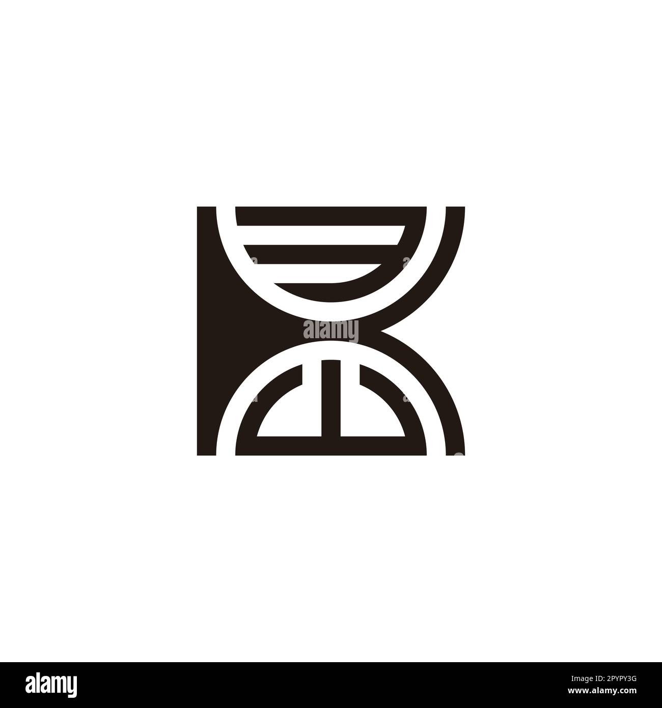 Letter Kw number 3 curve geometric symbol simple logo vector Stock ...