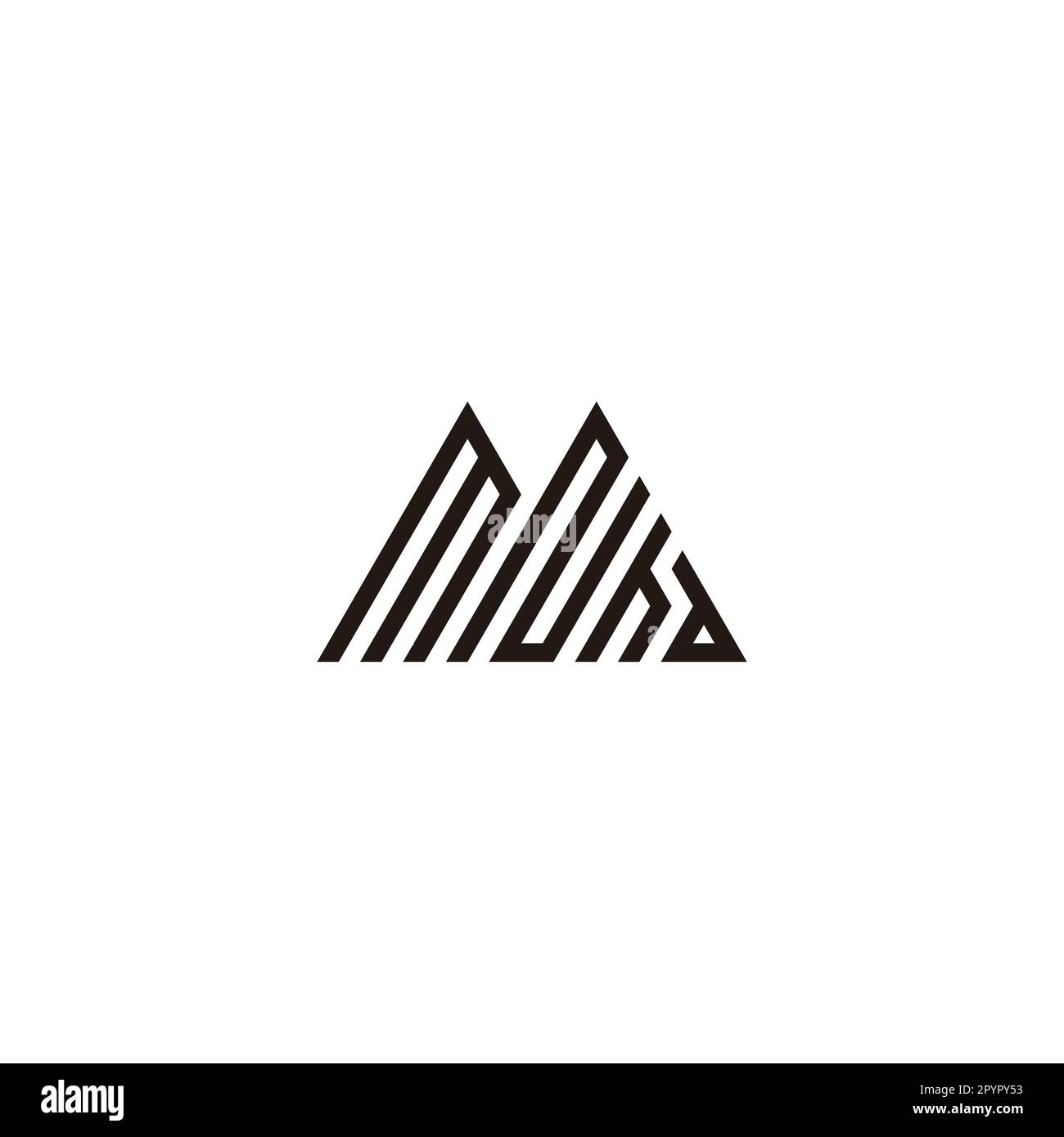 Letter M, N, h and d mountains geometric symbol simple logo vector Stock Vector Image & Art - Alamy