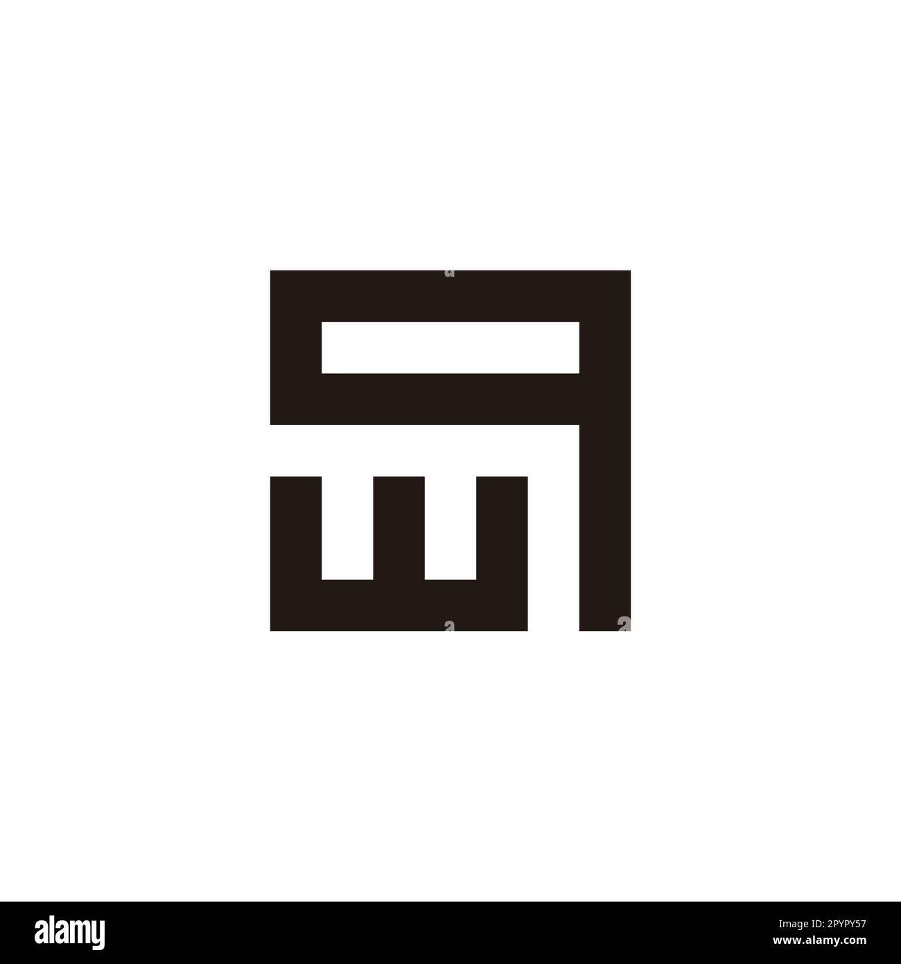 Letter wq qw w q square geometric symbol simple logo vector Stock ...