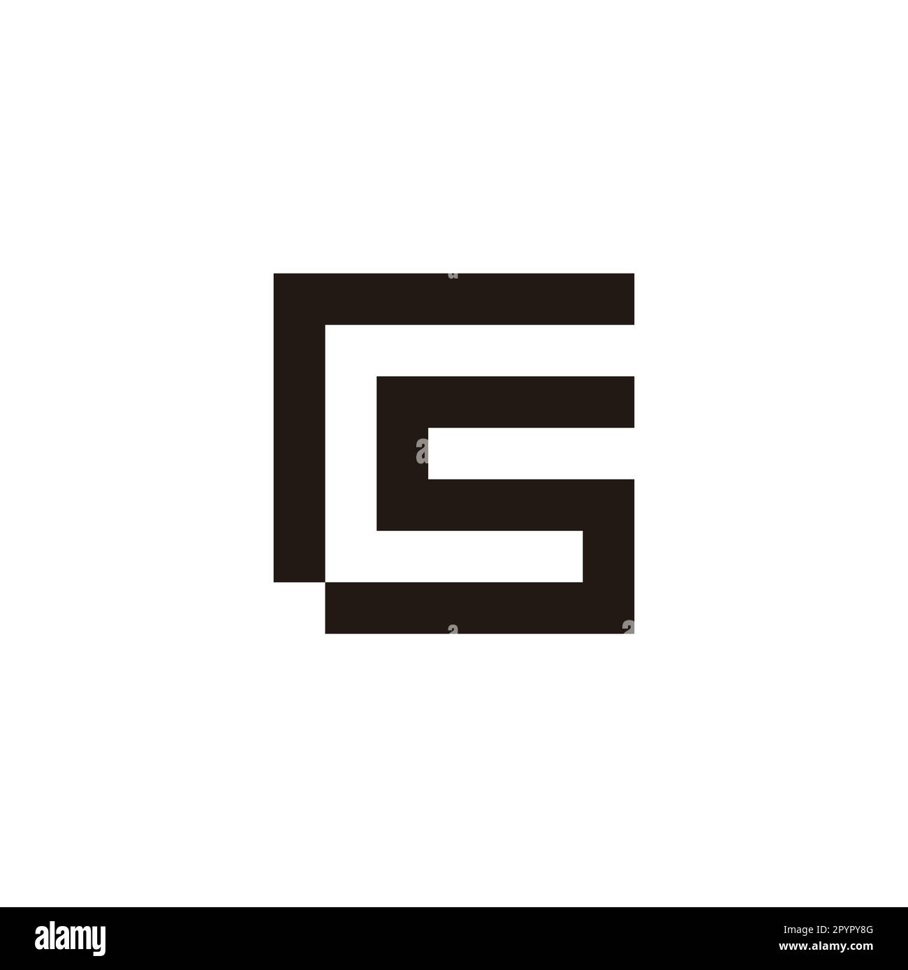 Letter rS square, unique geometric symbol simple logo vector Stock ...