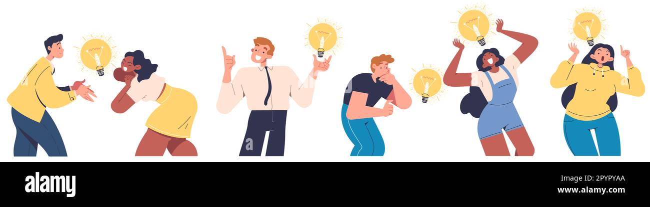 People finding brilliant ideas Stock Vector Image & Art - Alamy