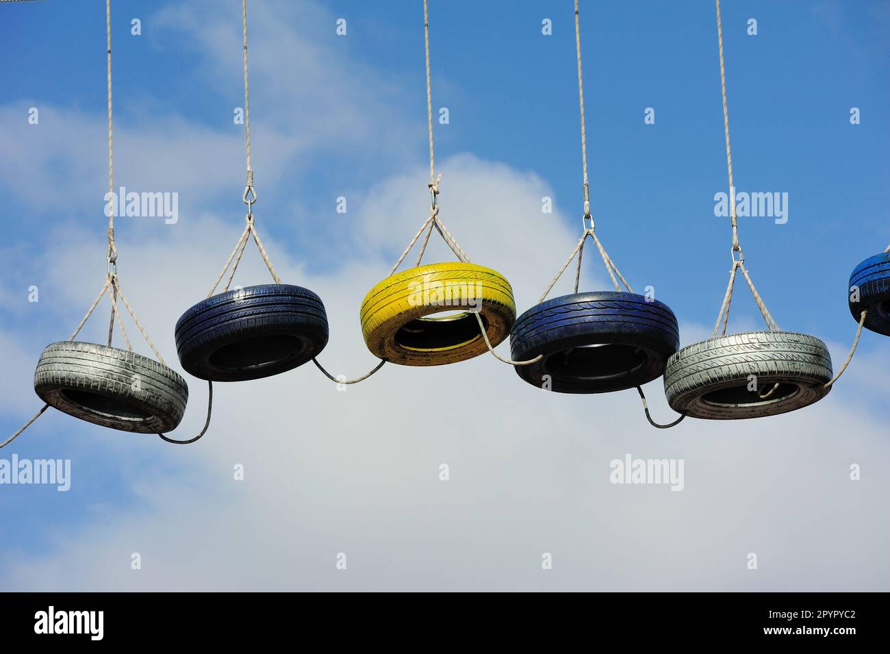 Car tires painted in white hi-res stock photography and images - Alamy