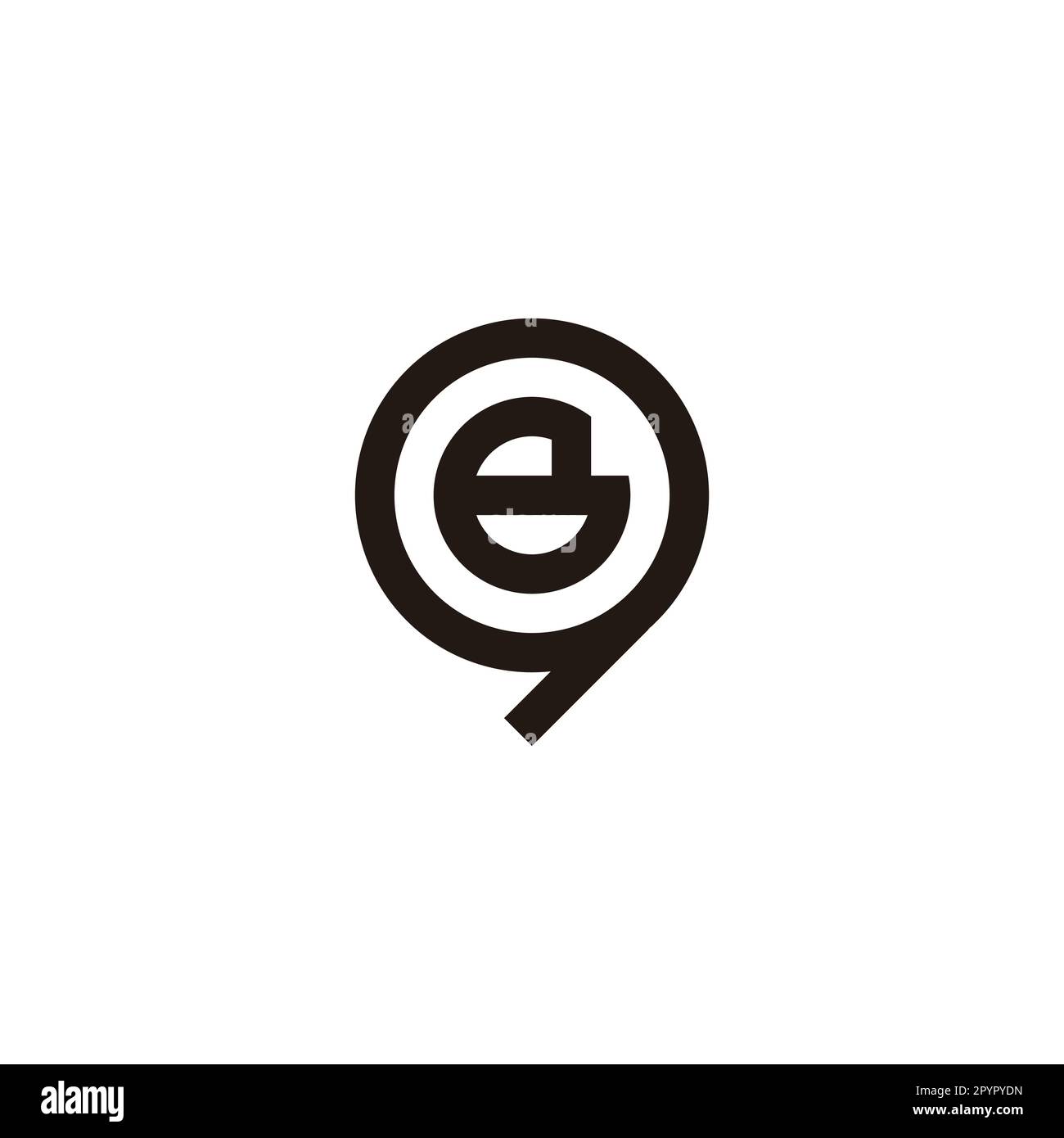 Letter B in number 9 circle geometric symbol simple logo vector Stock Vector Image & Art - Alamy