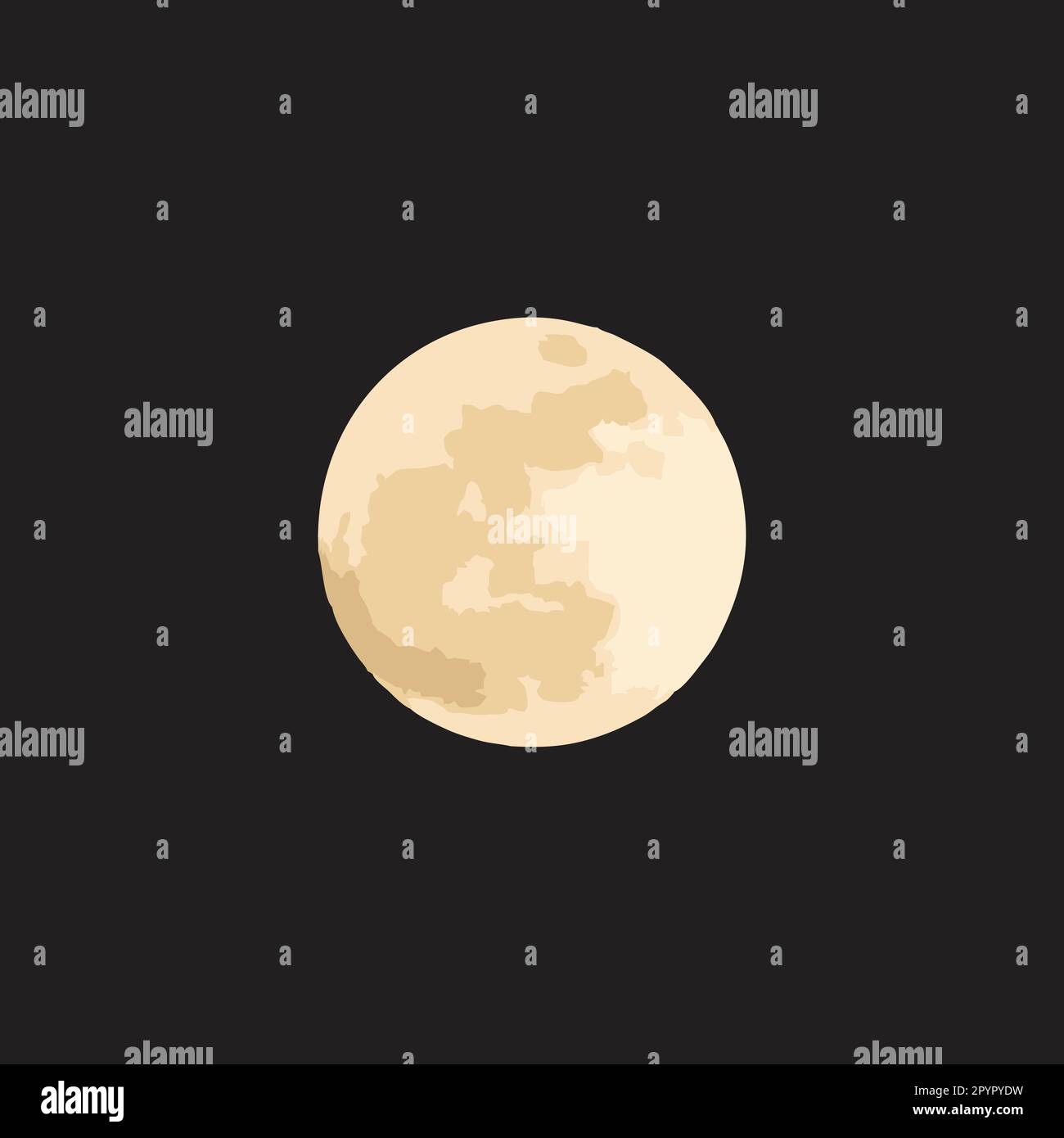 Moon, illustration geometric symbol simple logo vector Stock Vector ...