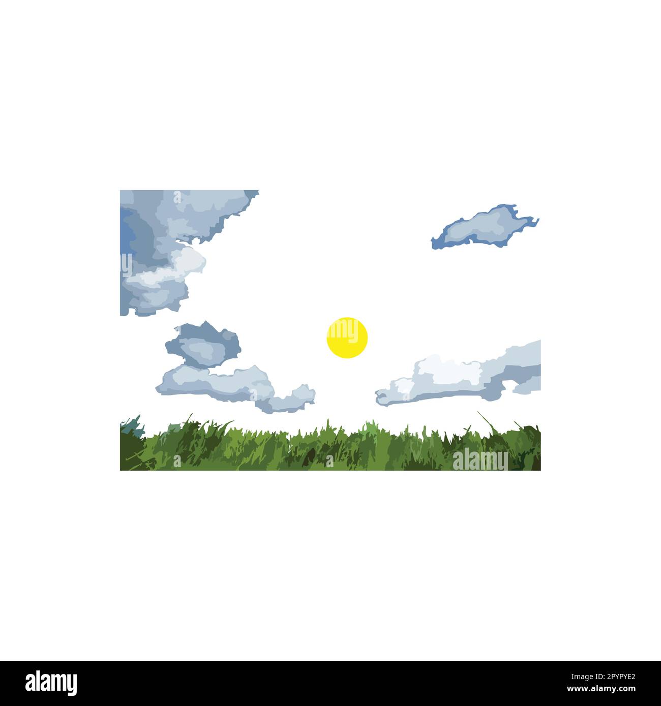 Illustration, cloud and natural geometric symbol simple logo vector ...