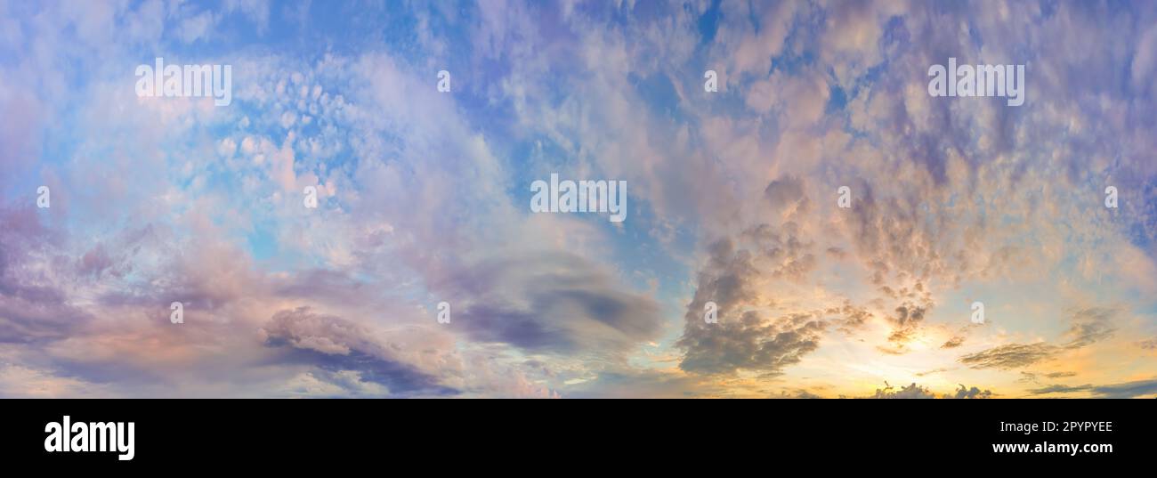 Panorama of dramatic sky background Stock Photo - Alamy