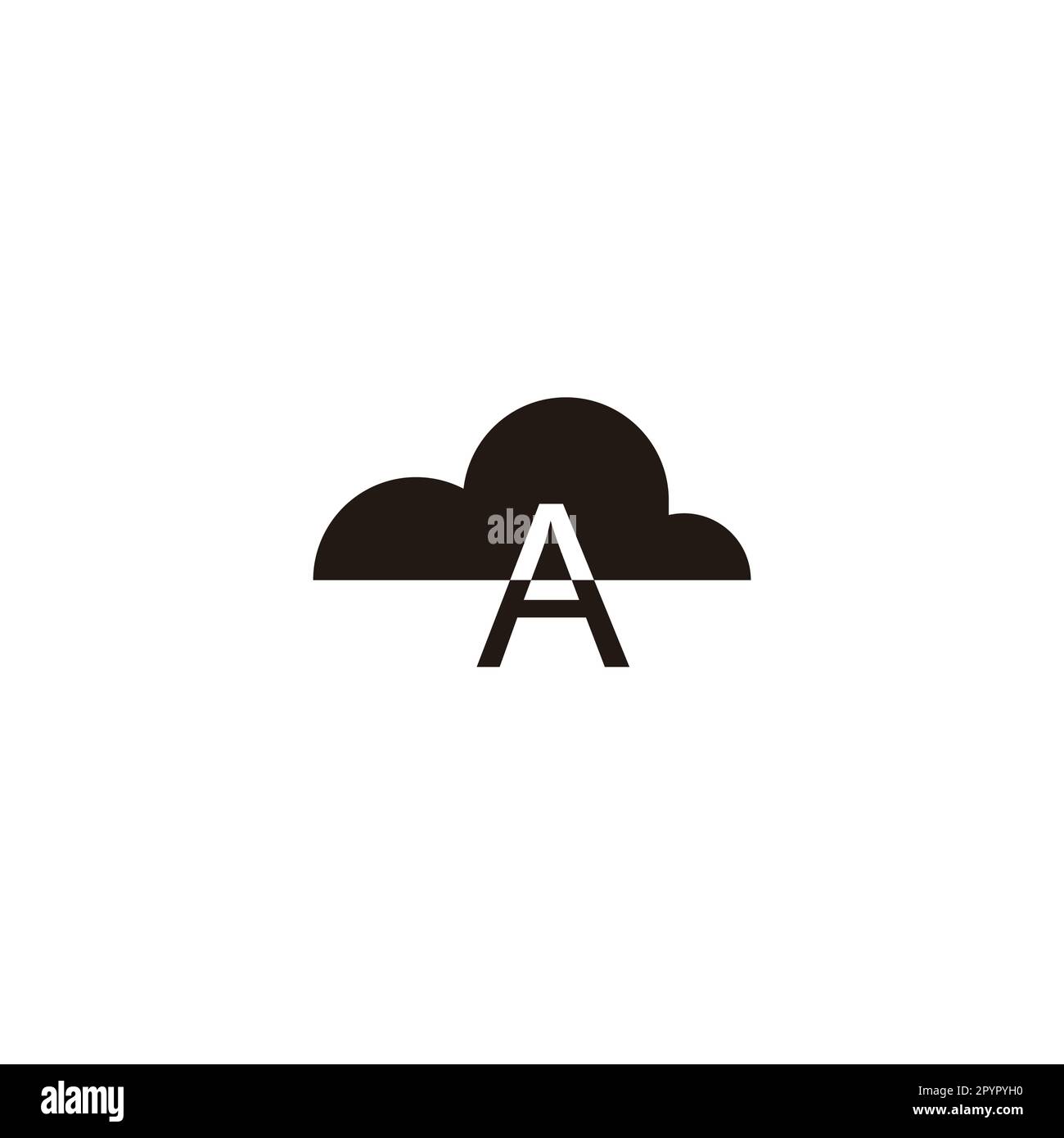 Letter A cloud geometric symbol simple logo vector Stock Vector Image ...