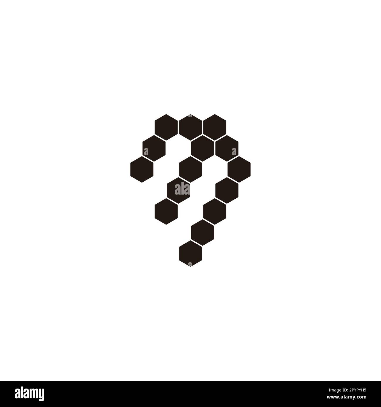 Number 3 diamond, hexagons geometric symbol simple logo vector Stock ...