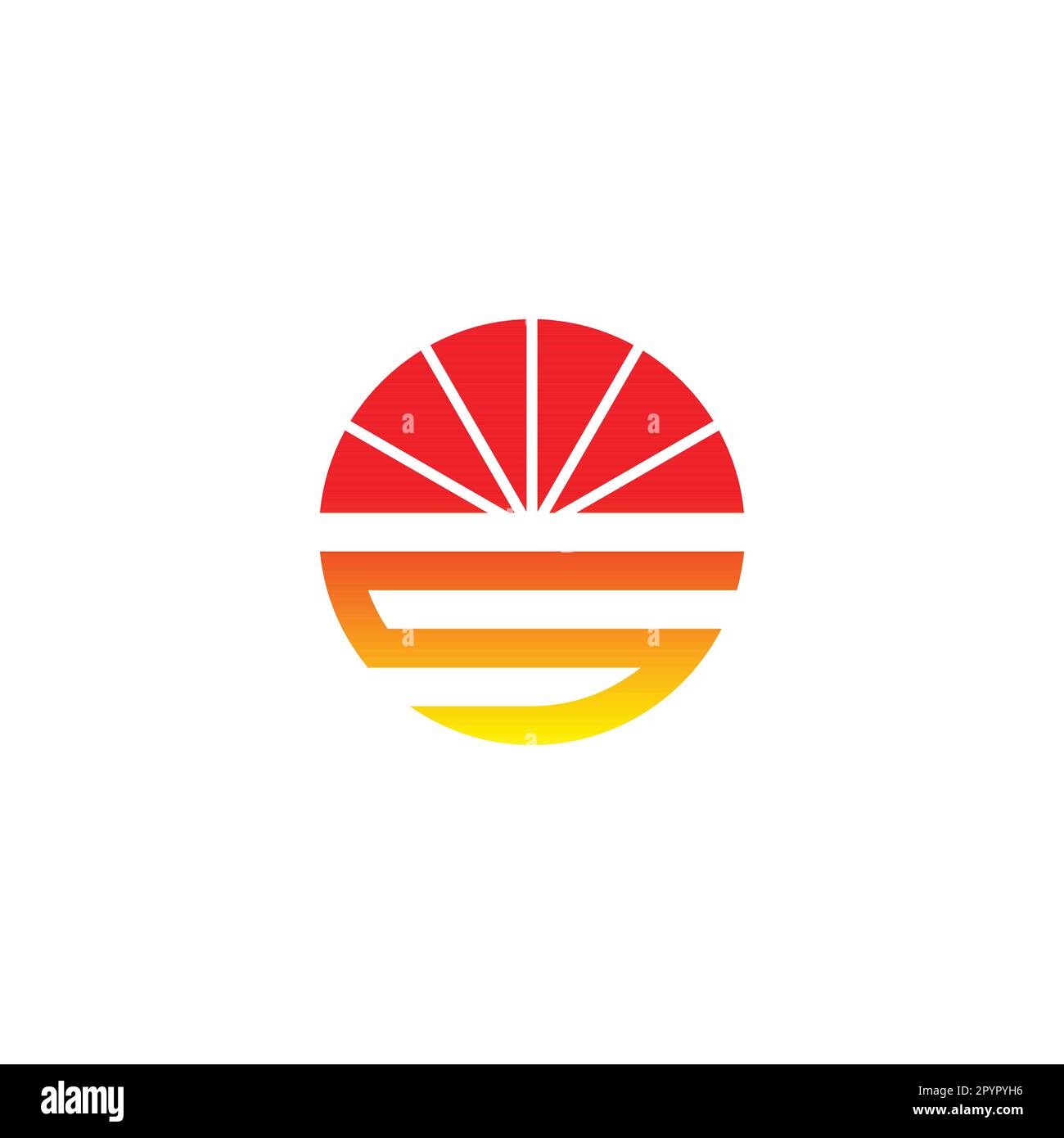 Letter S sunset, shine geometric symbol simple logo vector Stock Vector ...