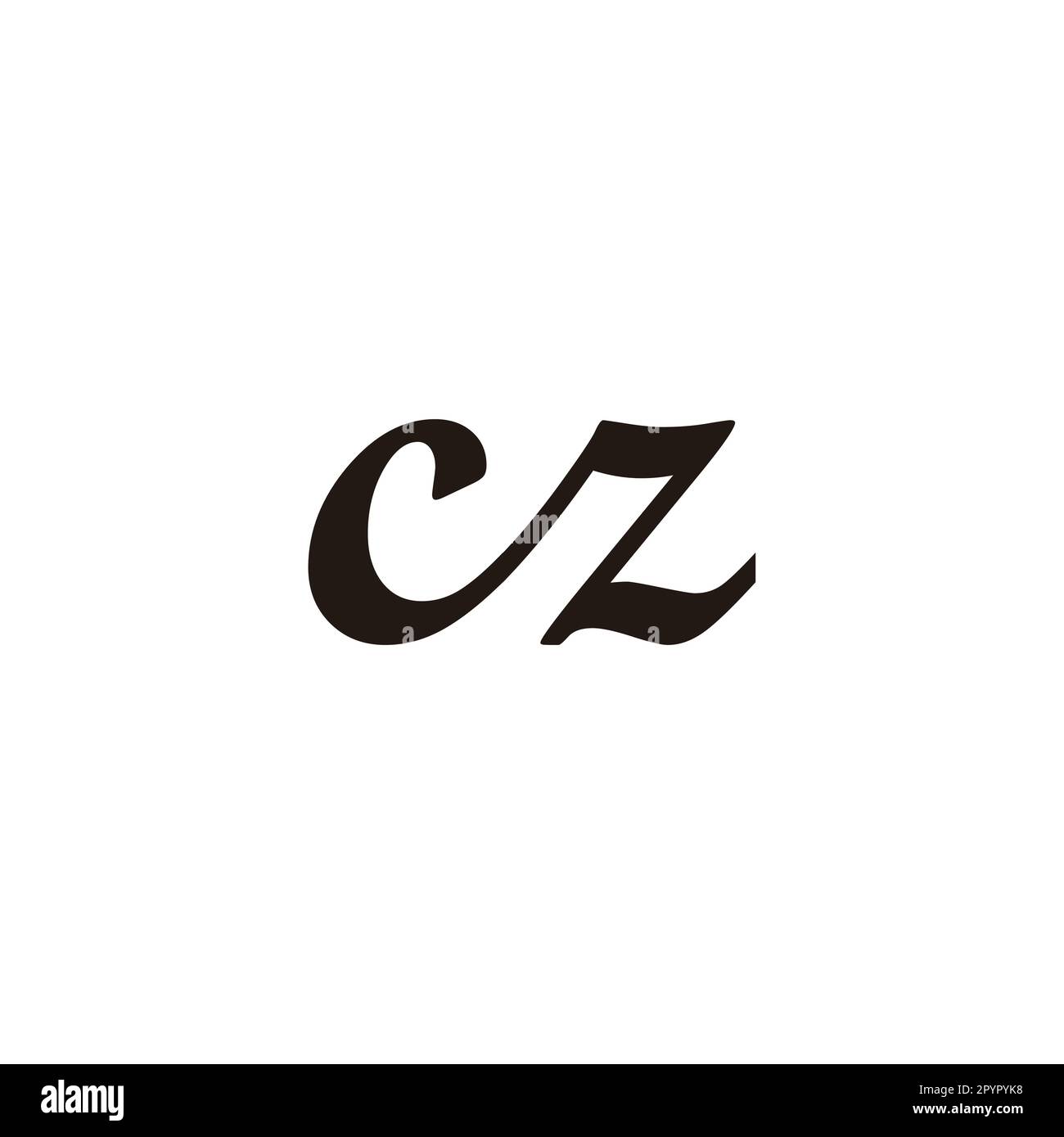 Letter cz connect geometric symbol simple logo vector Stock Vector ...