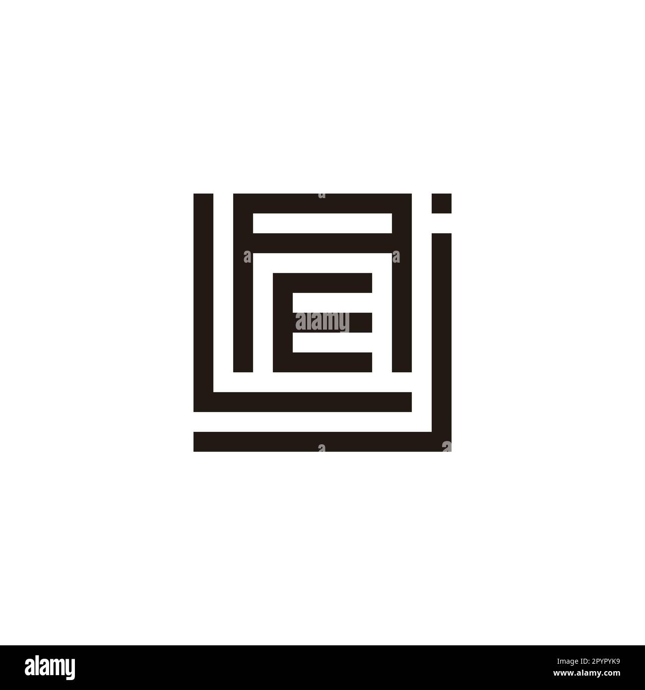 Letter J L And A Number 3 Square Geometric Symbol Simple Logo Vector Stock Vector Image And Art