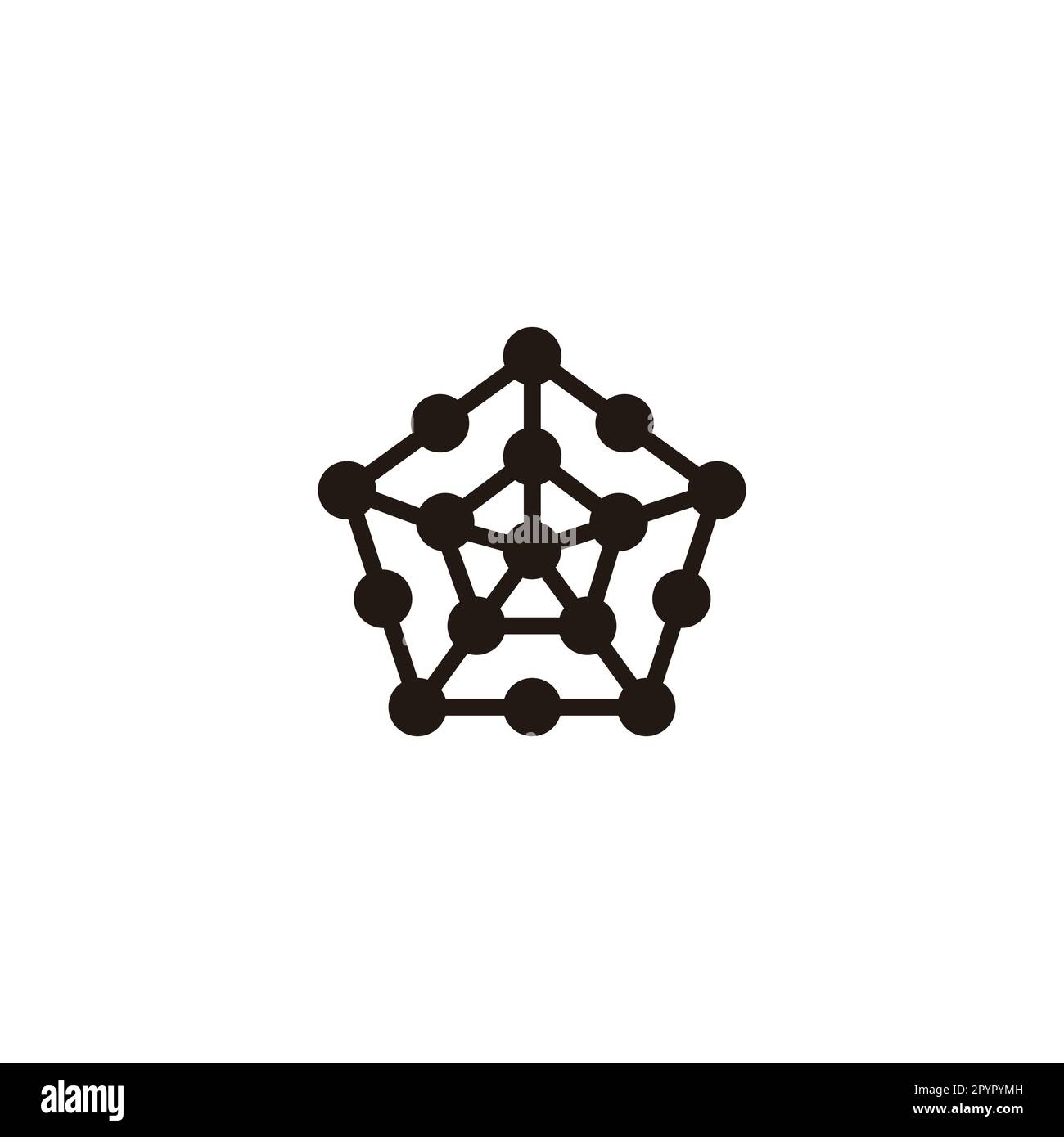 Polygon, molecules, structure geometric symbol simple logo vector Stock ...