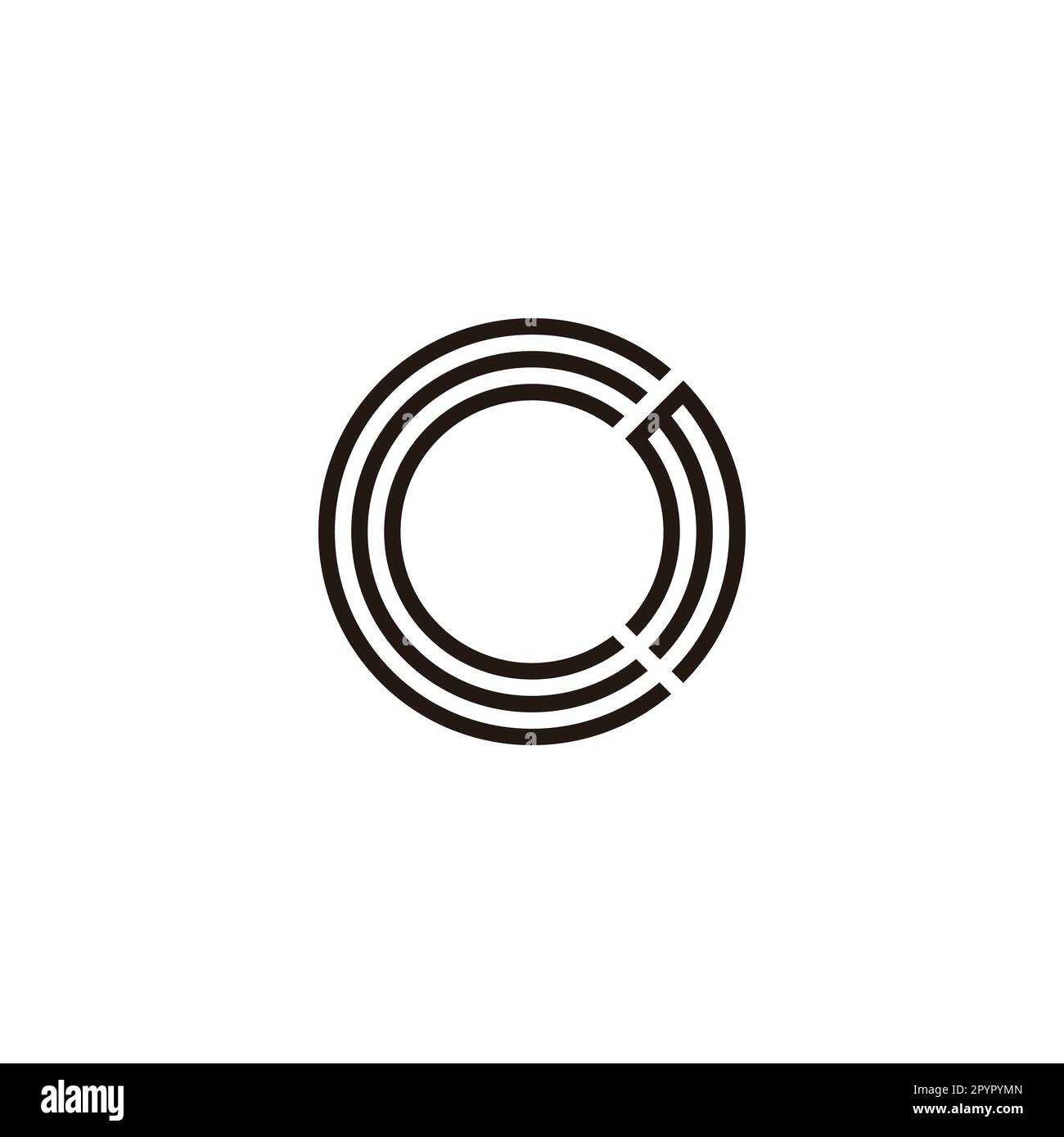 Letter Cm lines, circle geometric symbol simple logo vector Stock ...