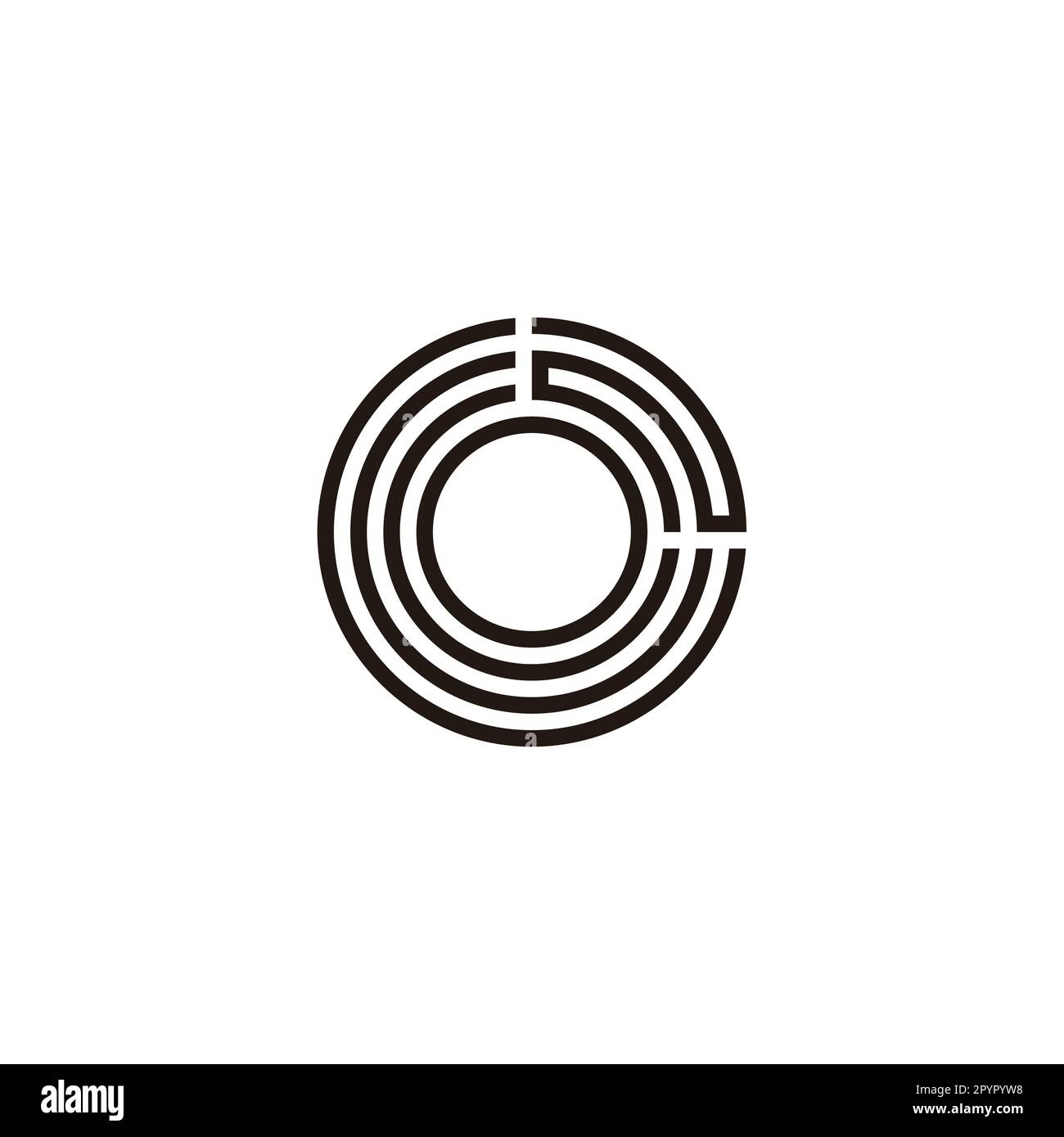 Letter O number 2, lines rounded geometric symbol simple logo vector ... Letter O number 2, lines rounded geometric symbol simple logo vector ...