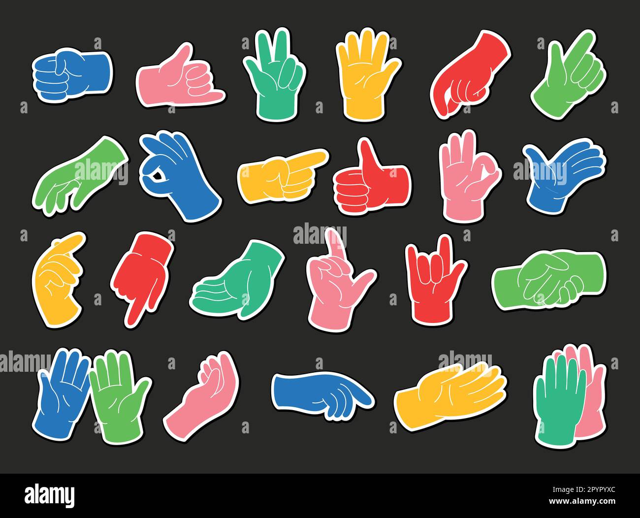 Set of doodle hands Stock Vector Image & Art - Alamy