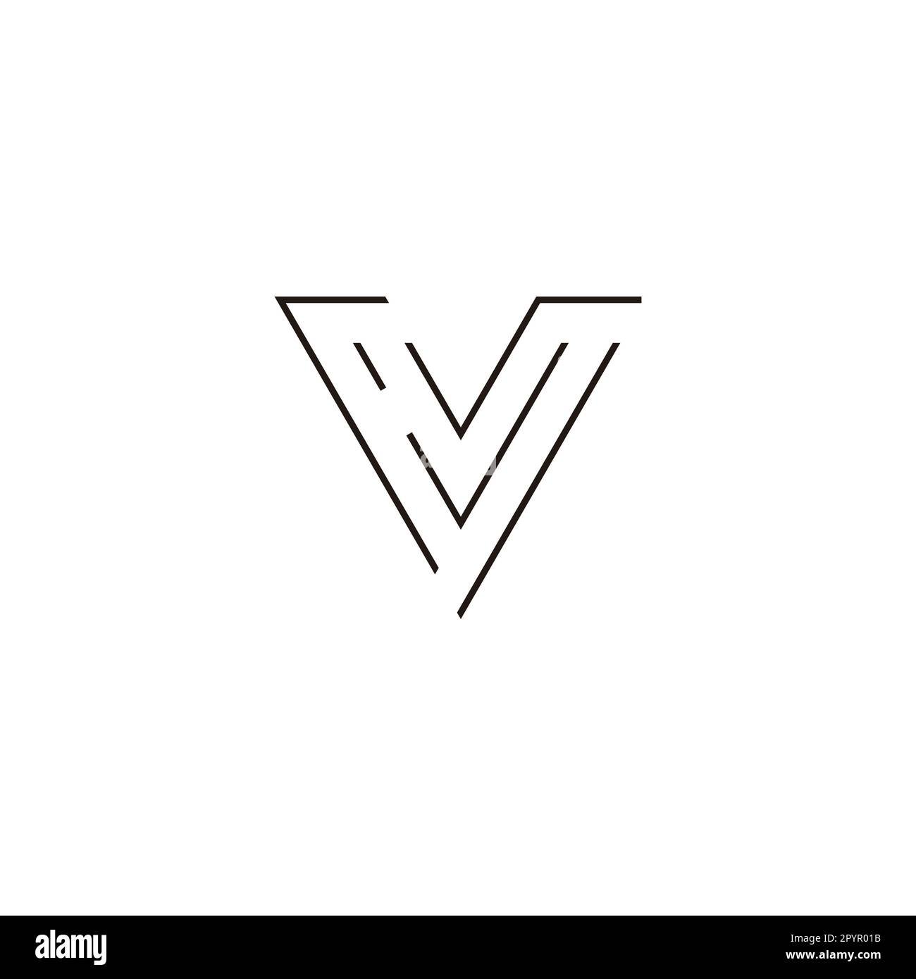 Letter V lines geometric symbol simple logo vector Stock Vector Image ...