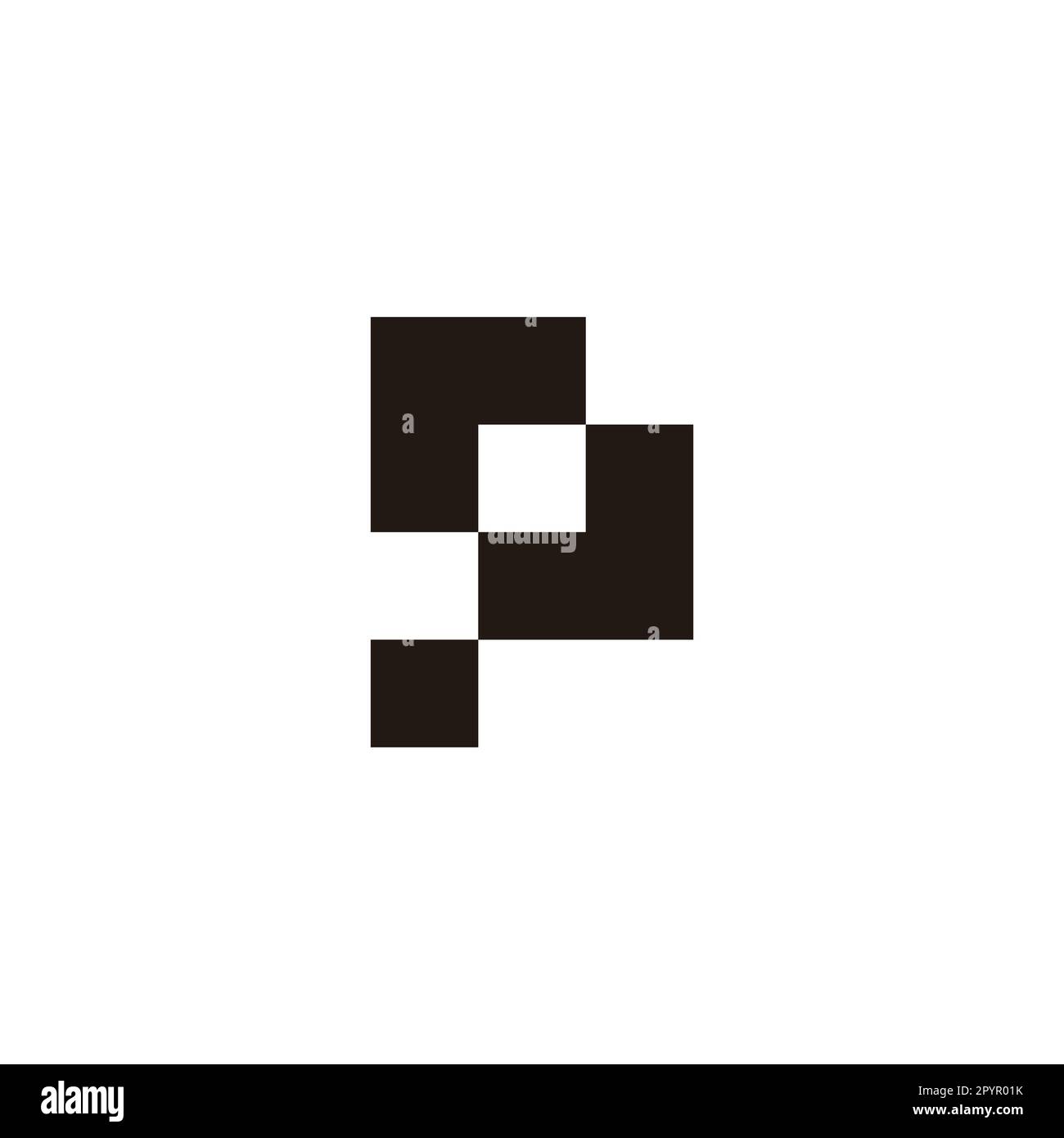 Letter rp pr r p squares geometric symbol simple logo vector Stock ...