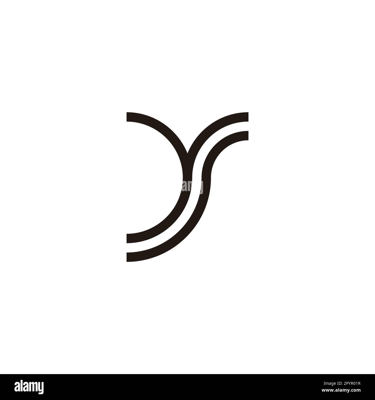 Letter ys line, curve geometric symbol simple logo vector Stock Vector ...