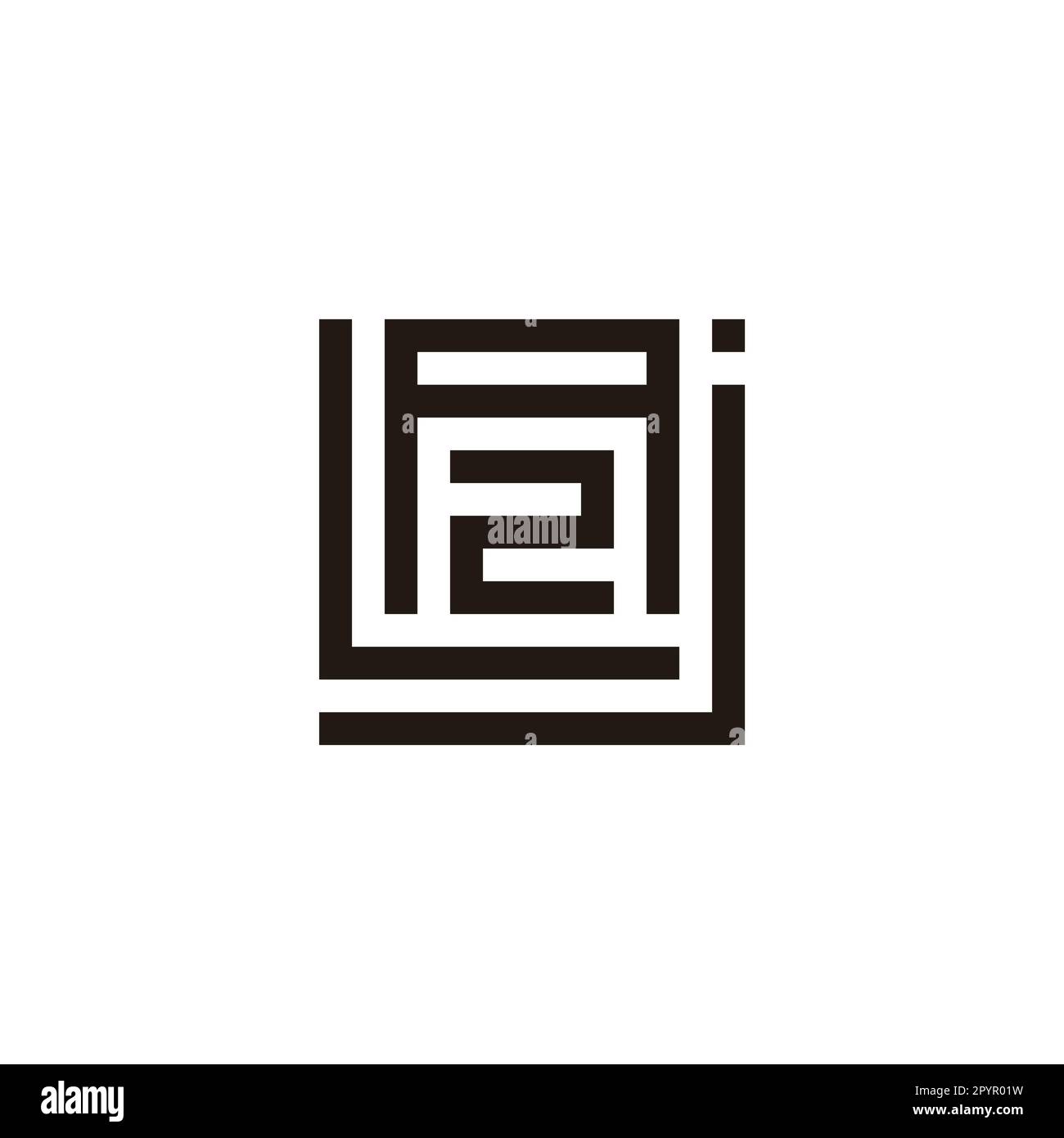 Letter j, L, A and number 2, square geometric symbol simple logo vector Stock Vector Image & Art ...