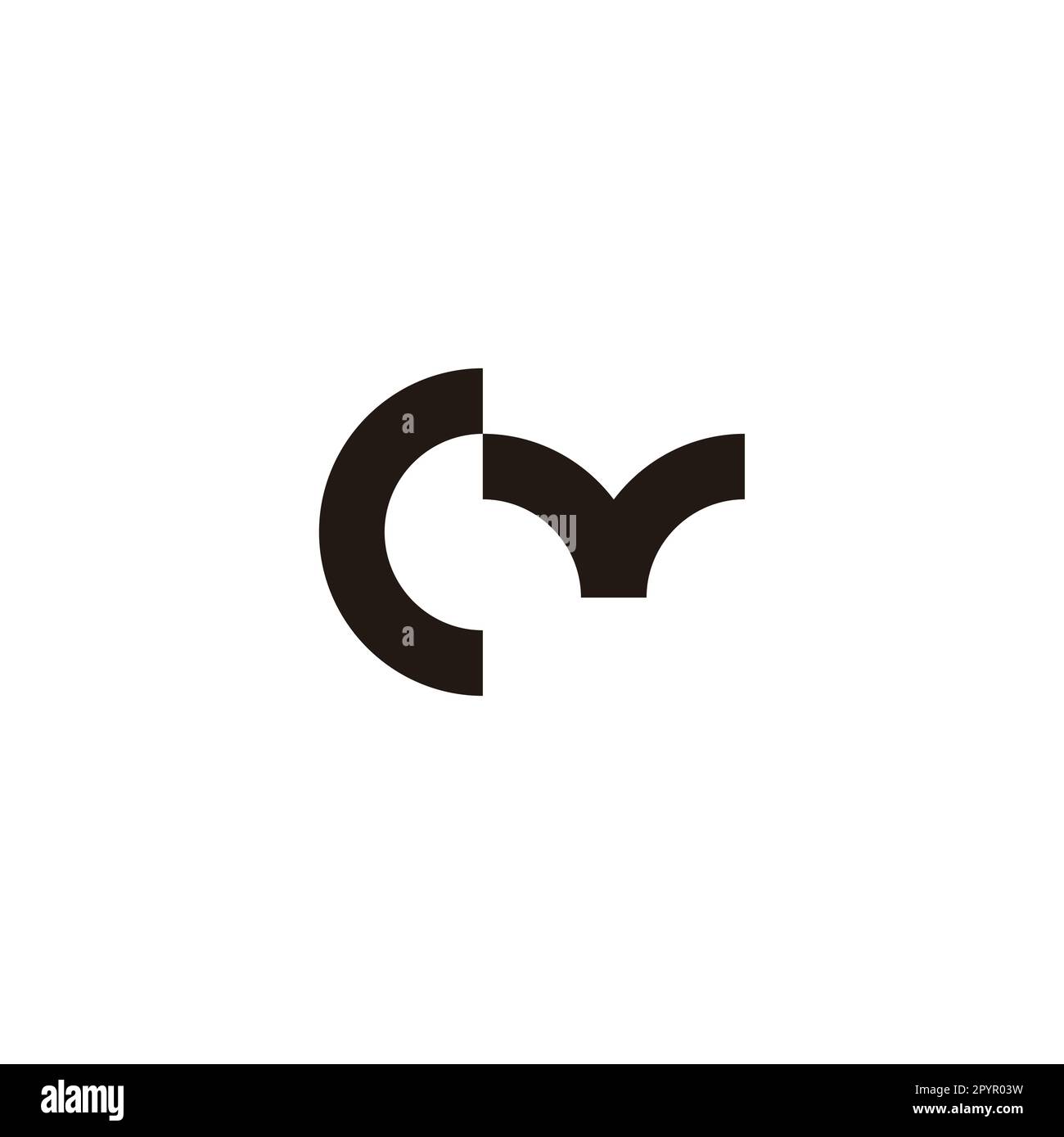 Letter Cv outline geometric symbol simple logo vector Stock Vector ...