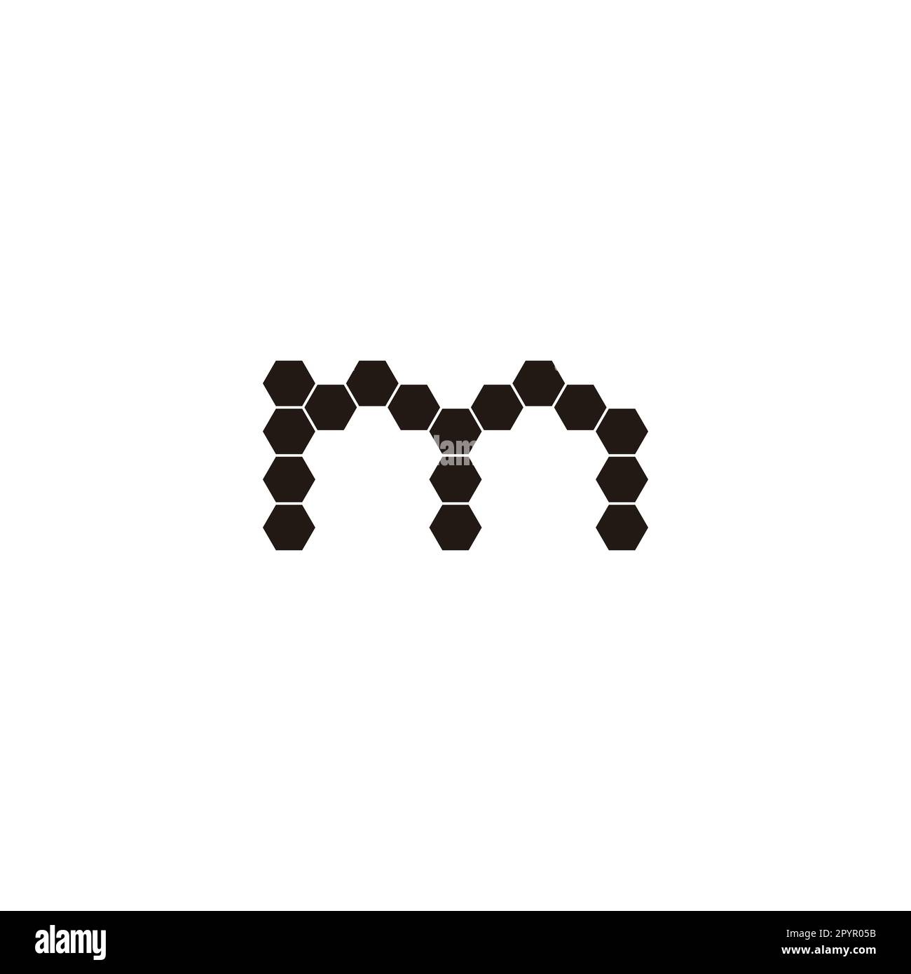 Letter m hexagons geometric symbol simple logo vector Stock Vector ...