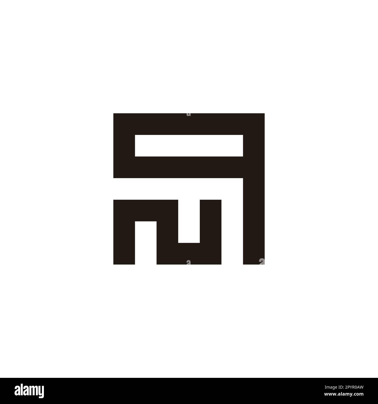 Letter Nq qN N q square geometric symbol simple logo vector Stock ...