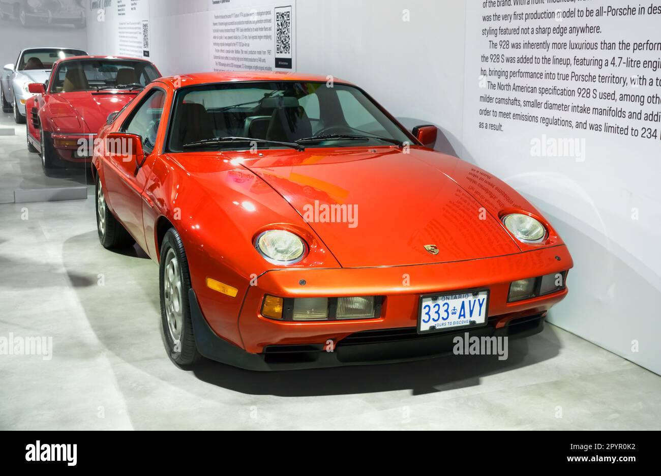 Toronto, Canada - 02 25 2023: Orange metallic Porsche 928 two-door high ...
