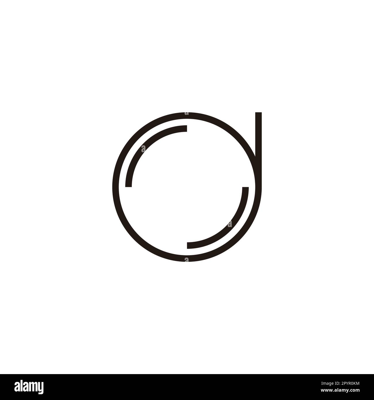 Letter s in d circle, line geometric symbol simple logo vector Stock Vector Image & Art - Alamy