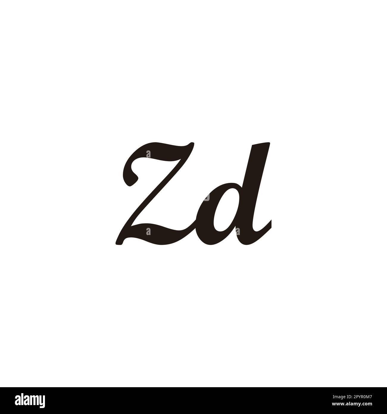 Letter zd vector vectors Cut Out Stock Images & Pictures - Alamy