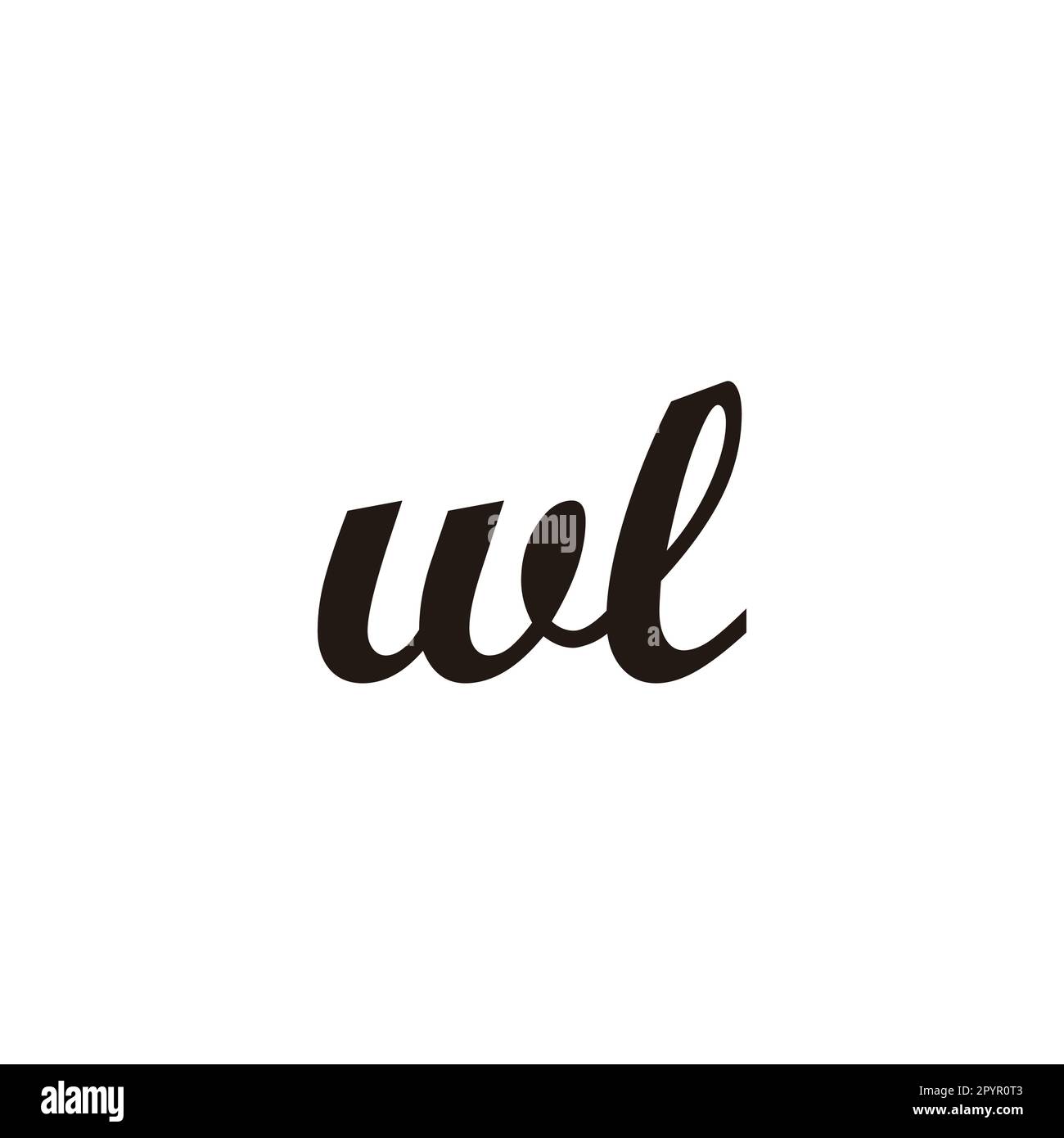 Letter wL connect geometric symbol simple logo vector Stock Vector ...