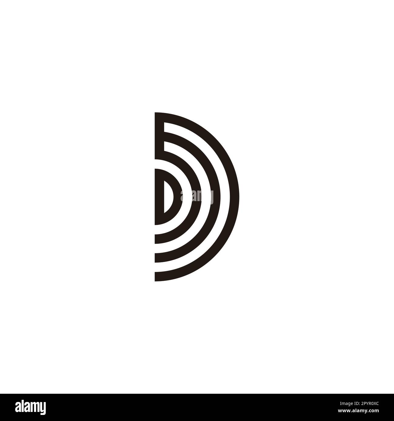 Letter DM semicircle geometric symbol simple logo vector Stock Vector ...