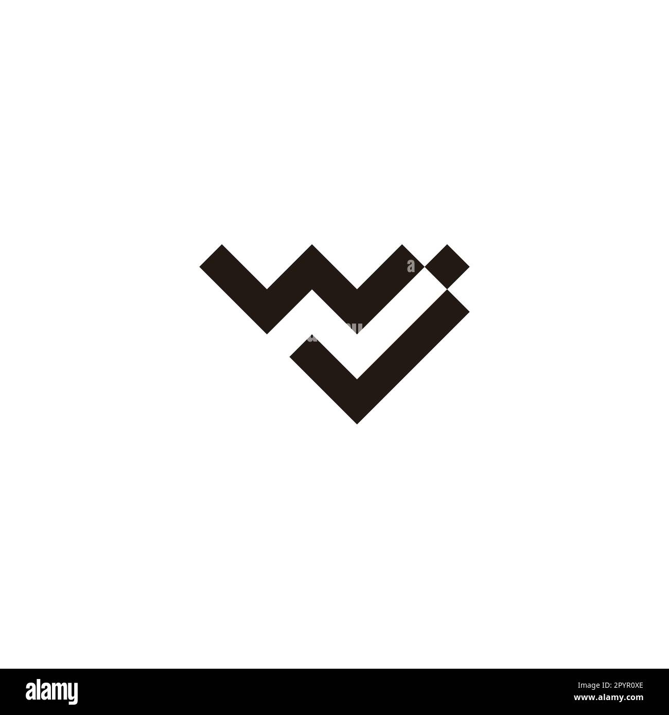 Letter w, n and j square geometric symbol simple logo vector Stock Vector Image & Art - Alamy