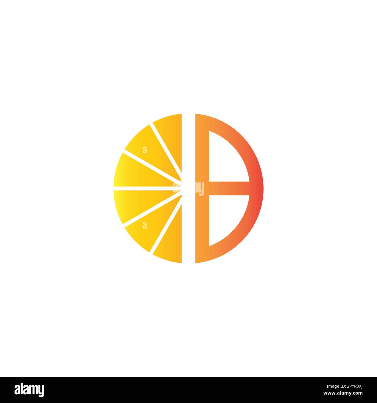 Number 8 orange, fruit geometric symbol simple logo vector Stock Vector ...